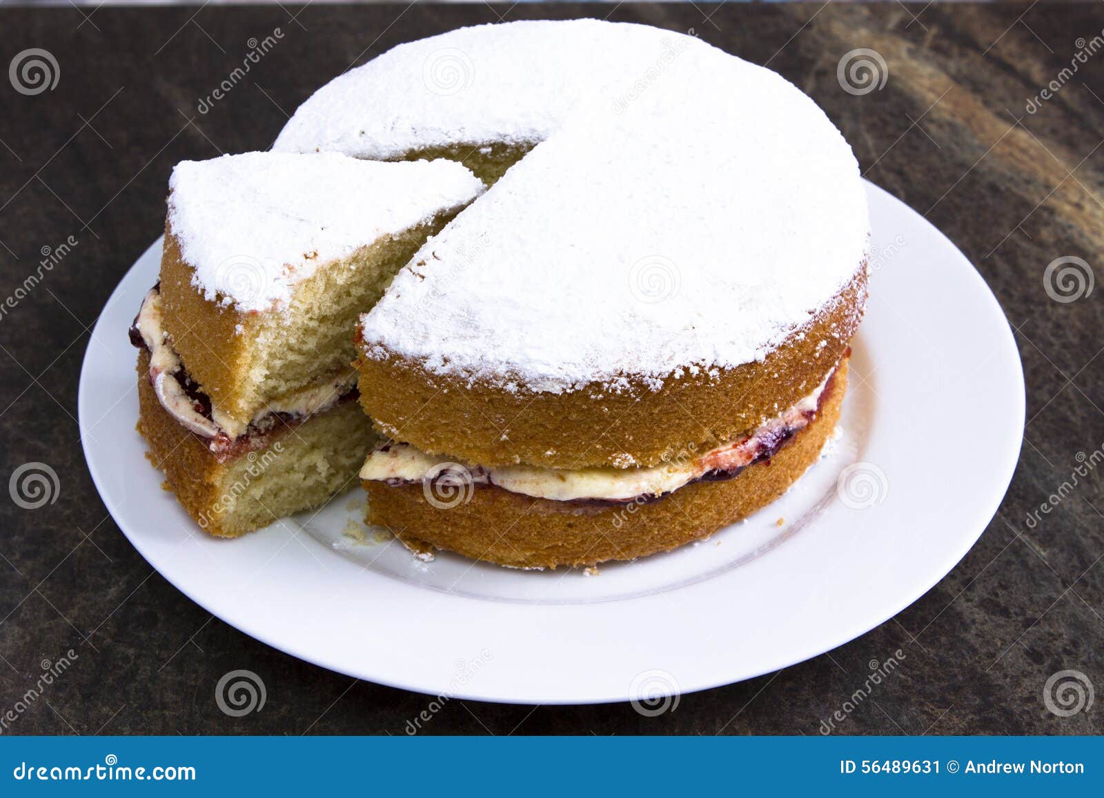 Victoria Sandwich Cake Stock Photography | CartoonDealer.com #77846462