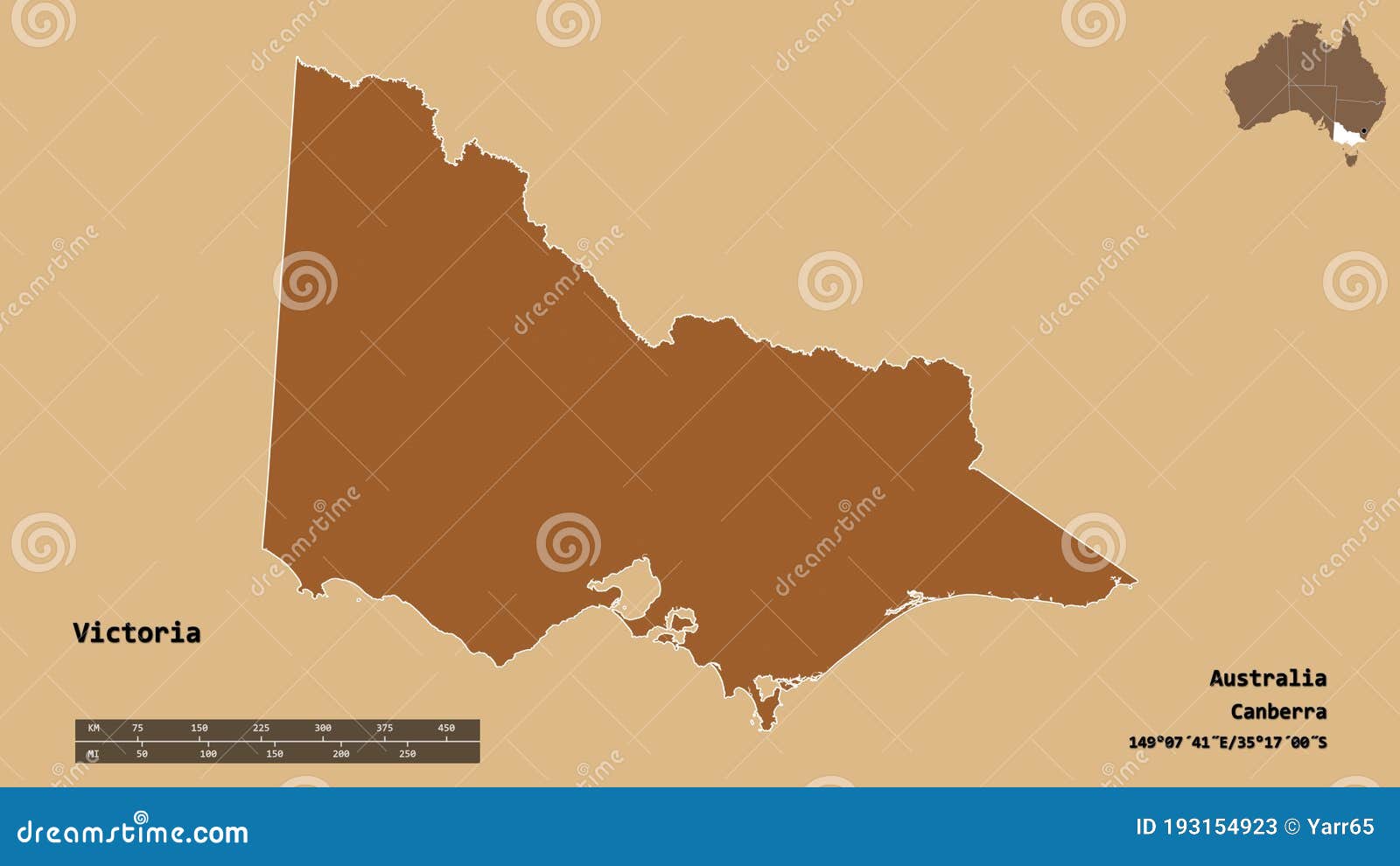 Victoria, State of Australia, Zoomed. Pattern Stock Illustration ...