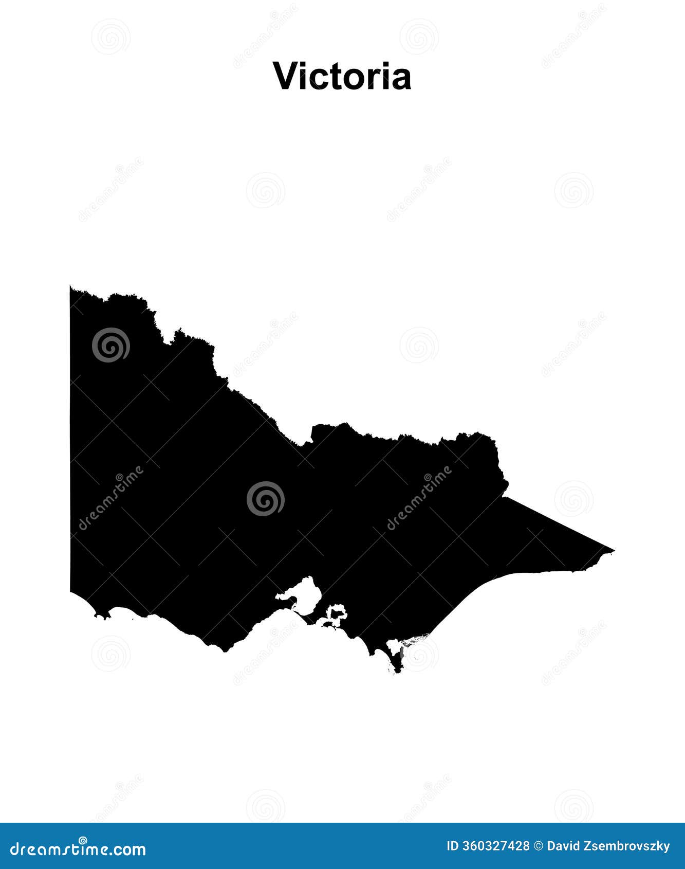 Victoria Outline Map Vector Illustration | CartoonDealer.com #375814358