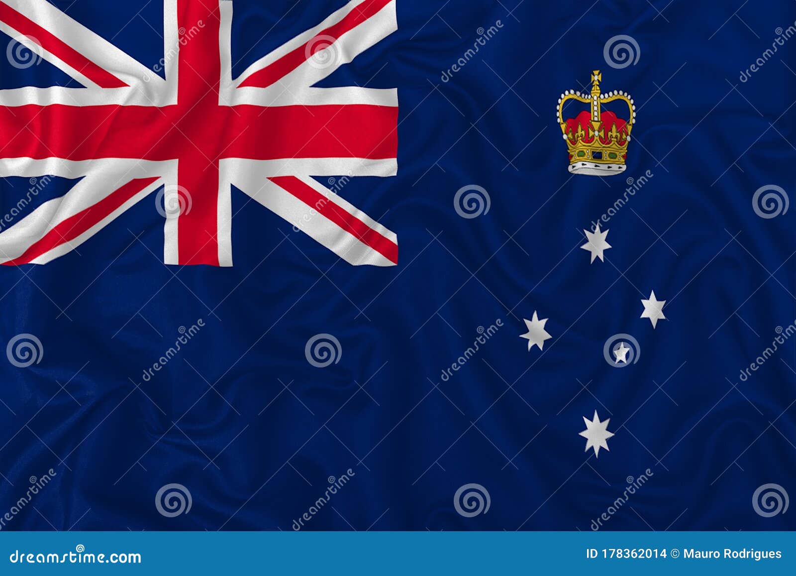 Victoria Vic Flag Waving Vector Illustration On White Background ...