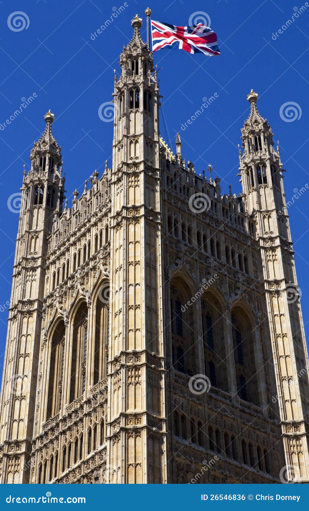 The Victoria Tower of the Houses of Parliament Stock Photo - Image of ...