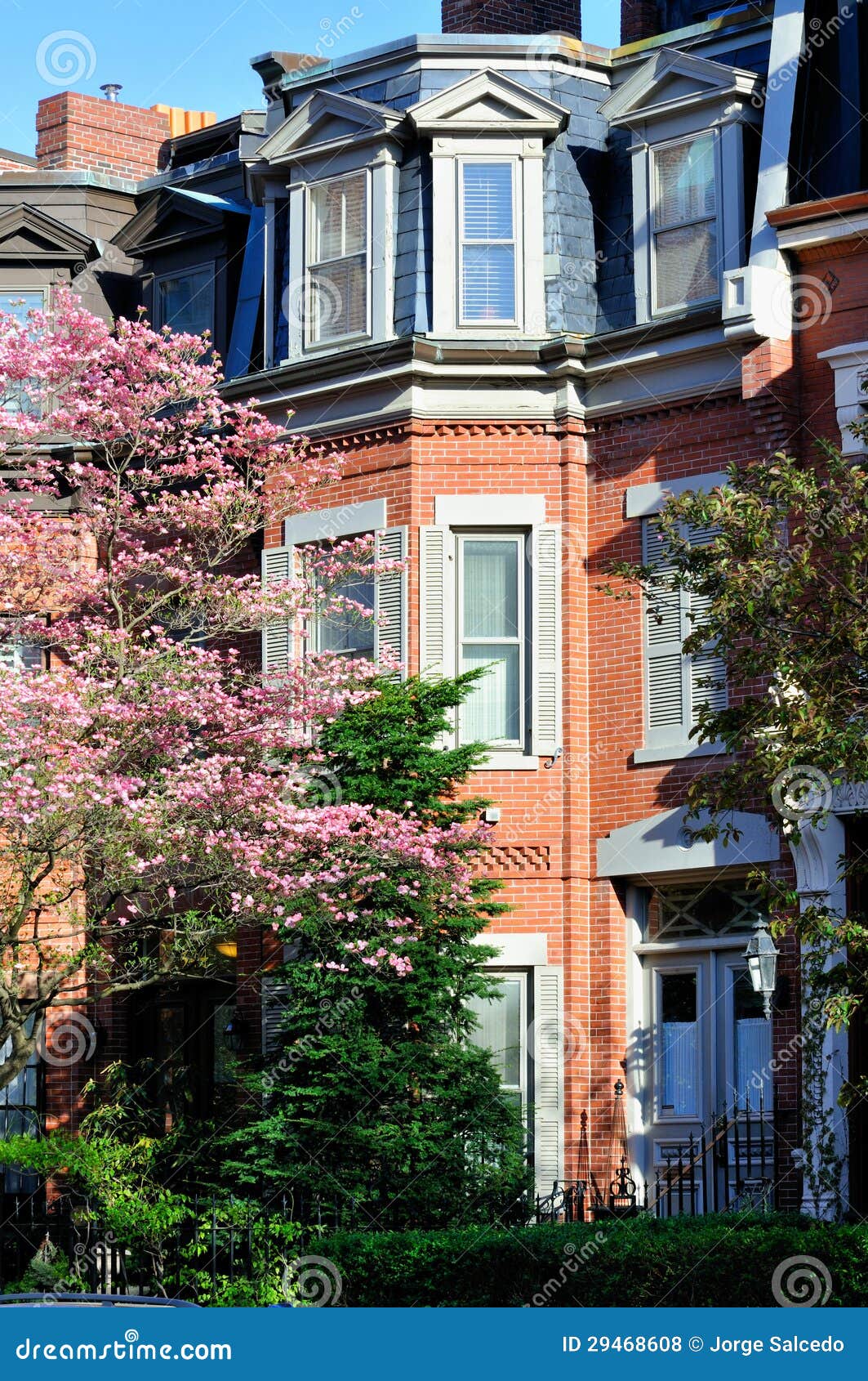 Victorian Architecture and Spring Colors Stock Photo - Image of ...
