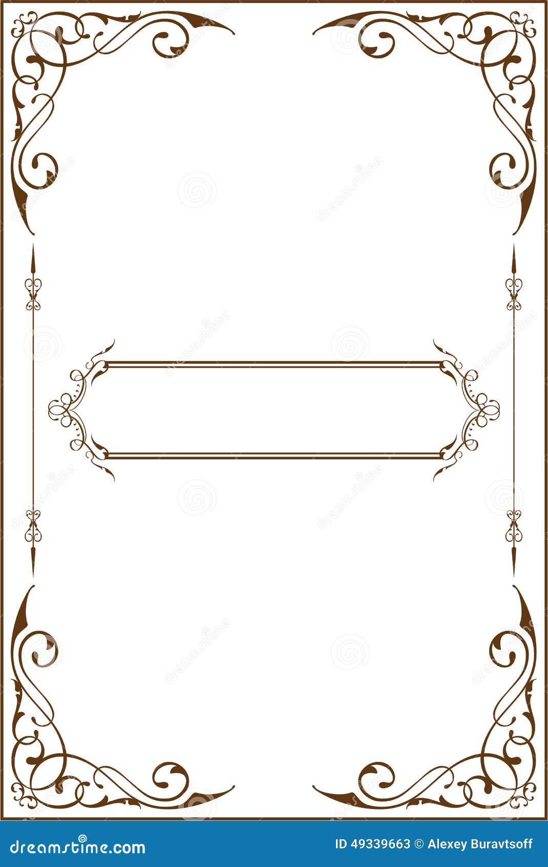 Victorian art border stock vector. Illustration of decor - 49339663