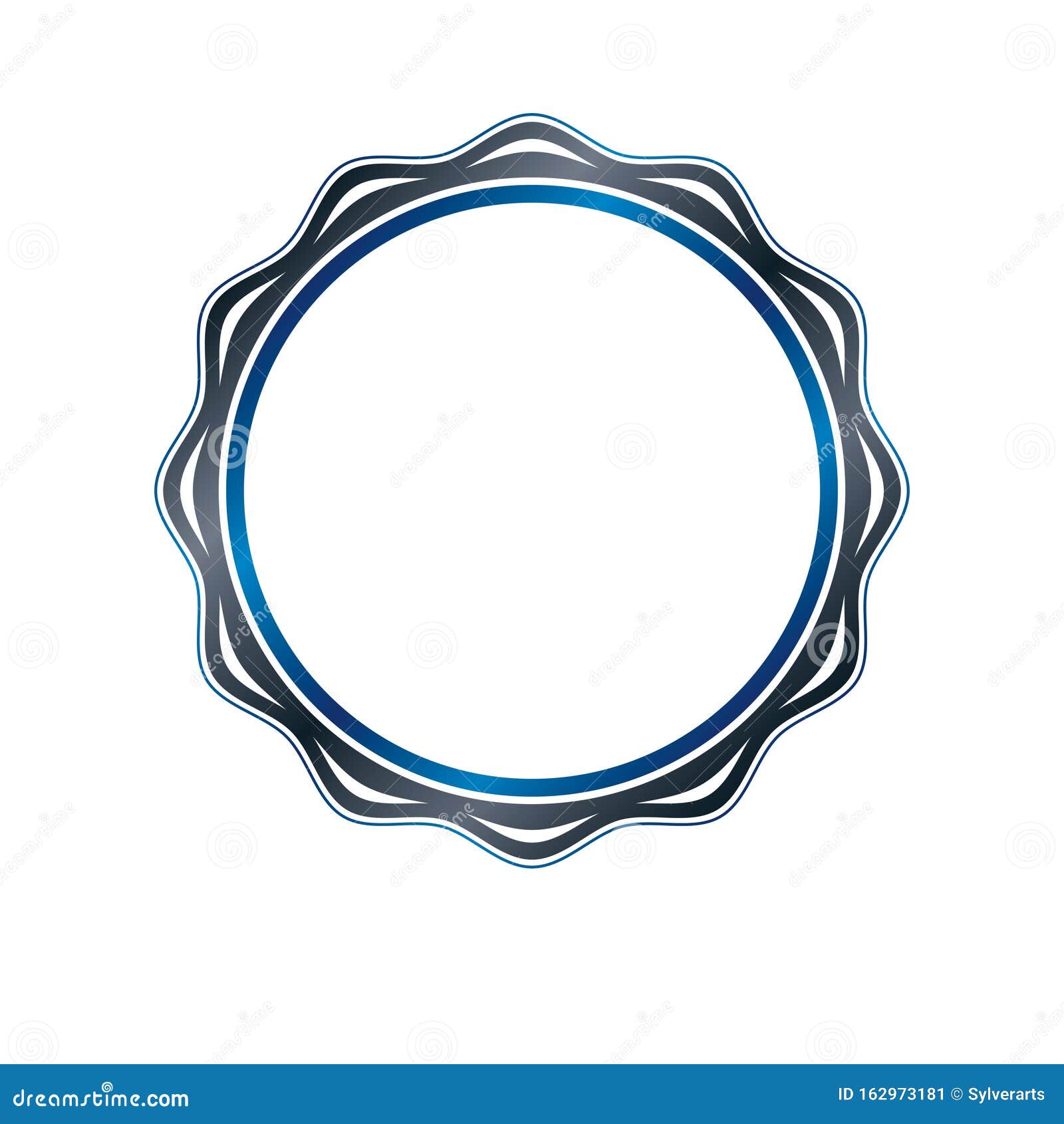 Victorian Art Vector Circular Frame with Blank Copy Space Created Using ...