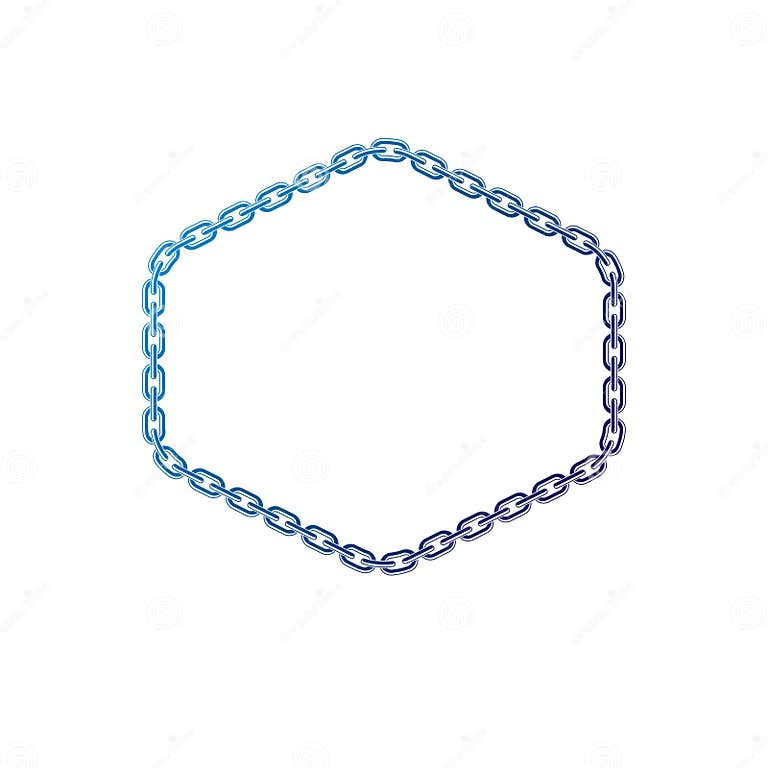 Victorian Art Vector Hexagonal Frame with Blank Copy Space Created ...