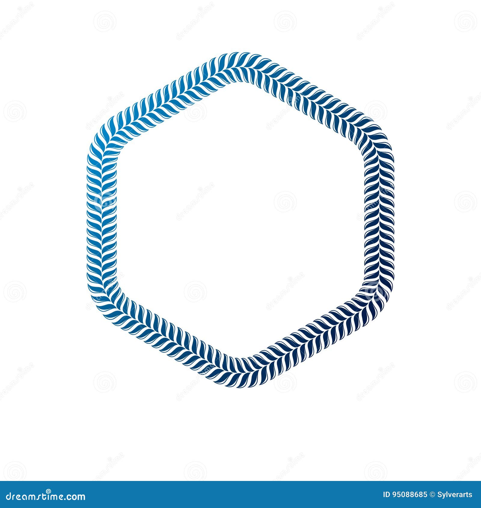 Victorian Art Vector Hexagonal Geometric Frame with Blank Copy S Stock ...