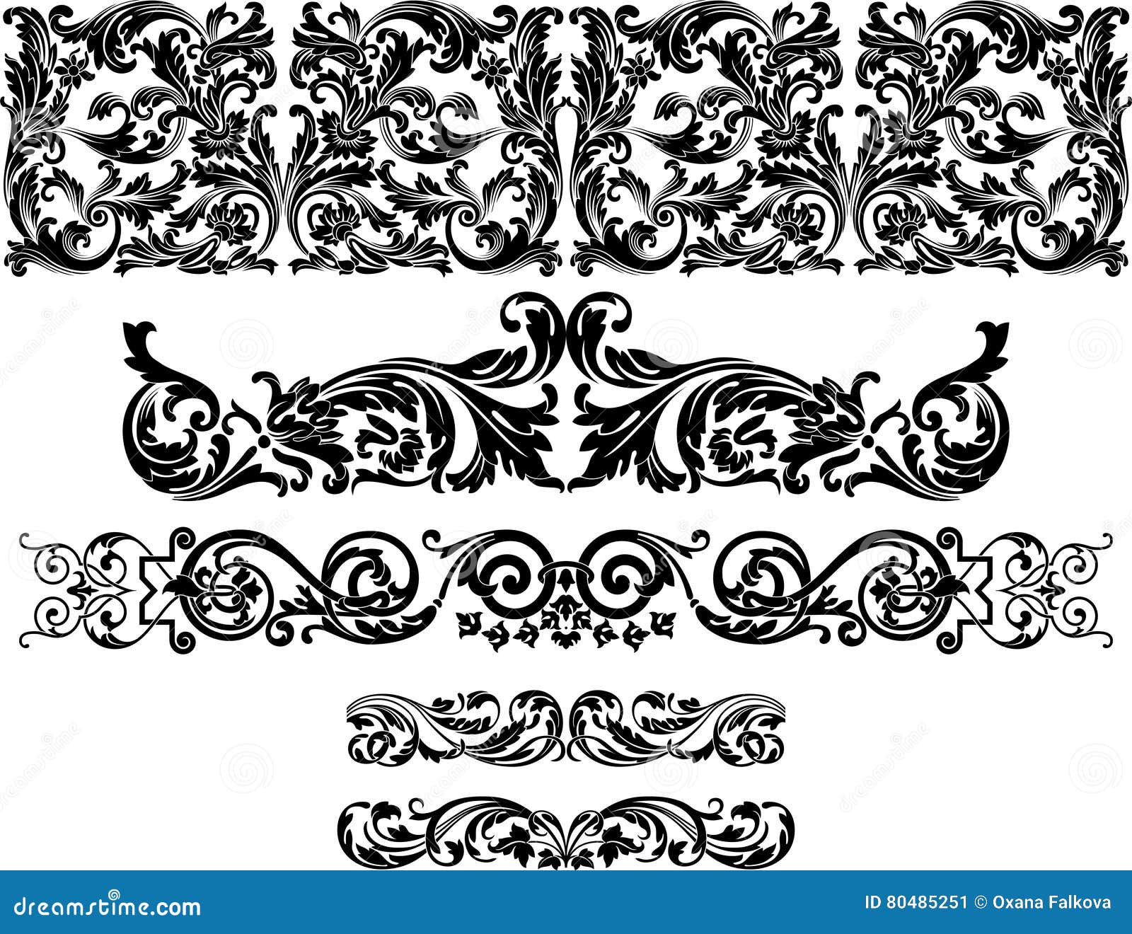 Victorian Border Cartoon Vector | CartoonDealer.com #80485251