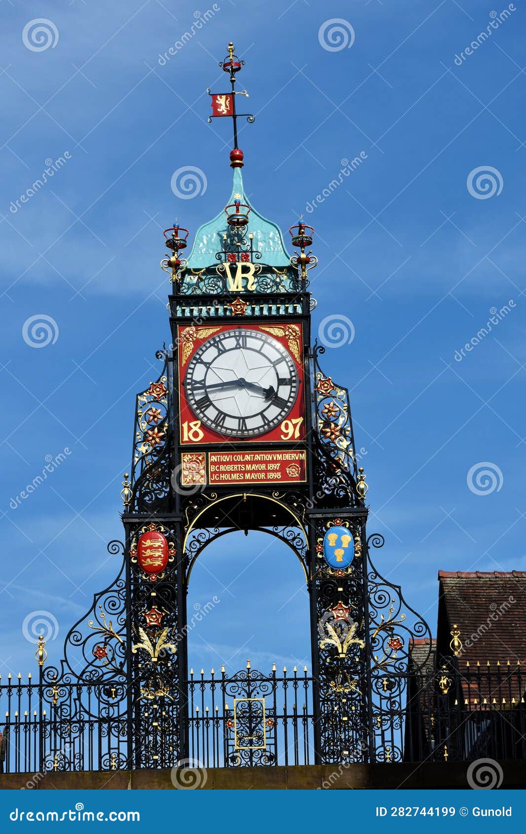 Eastgate clock Chester editorial stock image. Image of front - 282744199