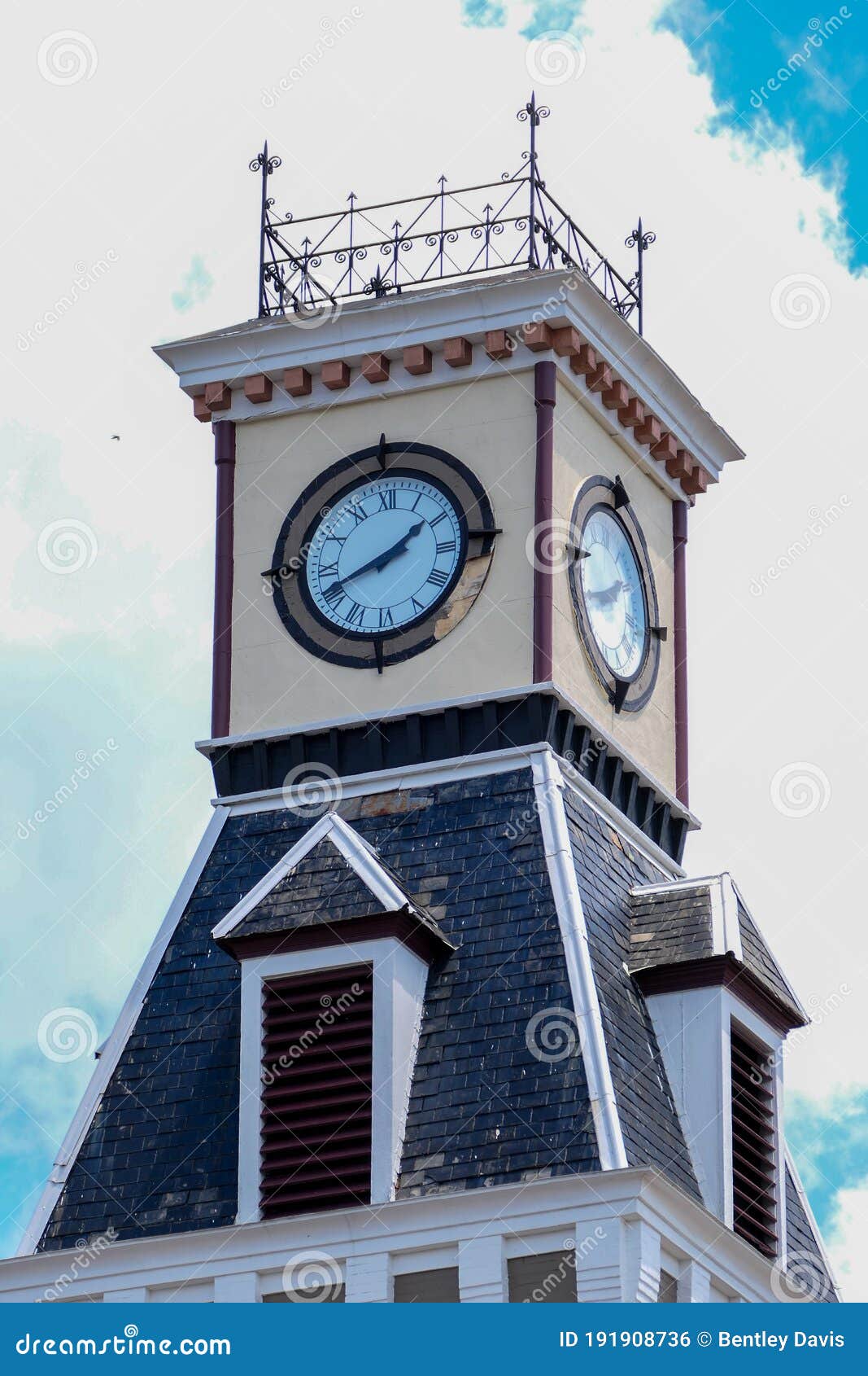 Victorian clock tower stock photo. Image of century - 191908736