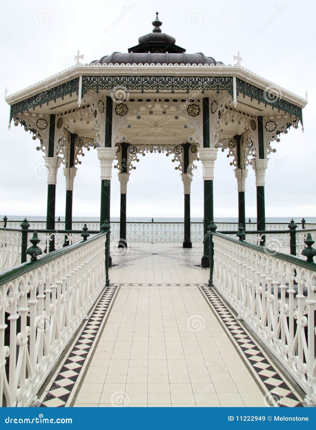 Victorian English Bandstand Stock Image - Image of historic, seaside ...