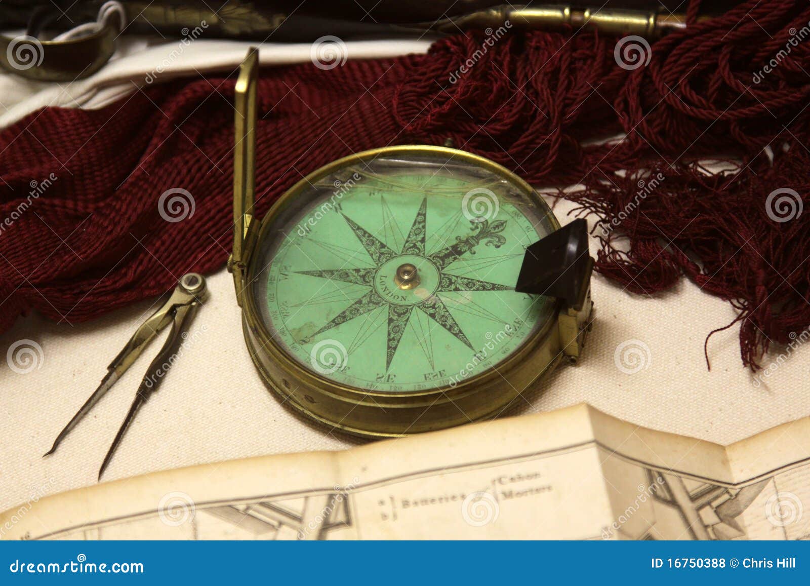 Victorian Era Compass stock photo. Image of compasses - 16750388