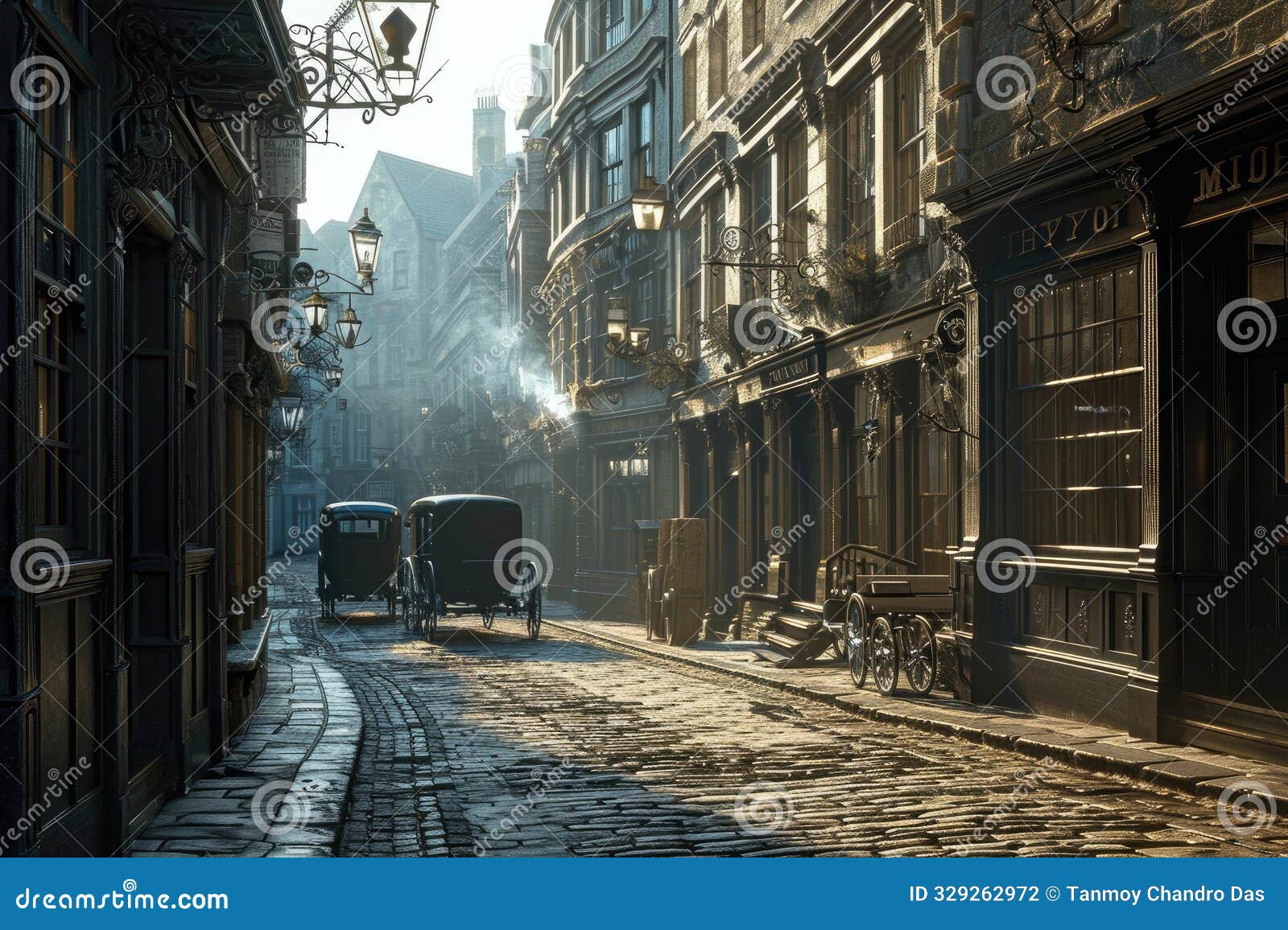 Victorian-era London with Carriages and Cobbled Streets, AI Generated ... Victorian-era London with Carriages and Cobbled Streets, AI Generated ...