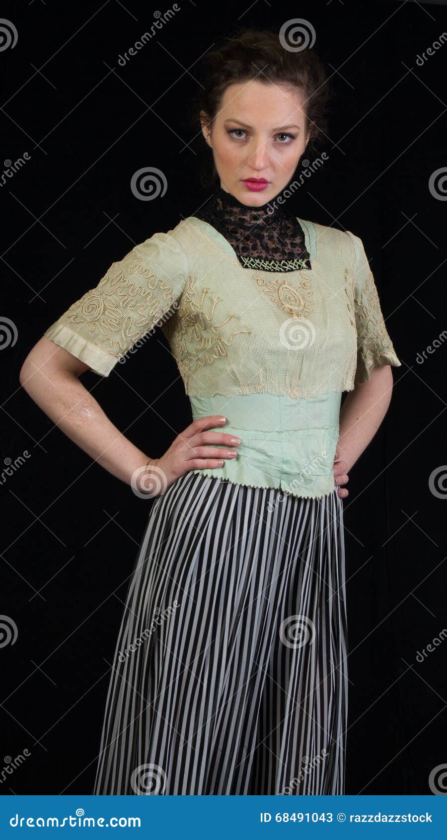 Victorian stock image. Image of cotton, model, pomp, makeup - 68491043