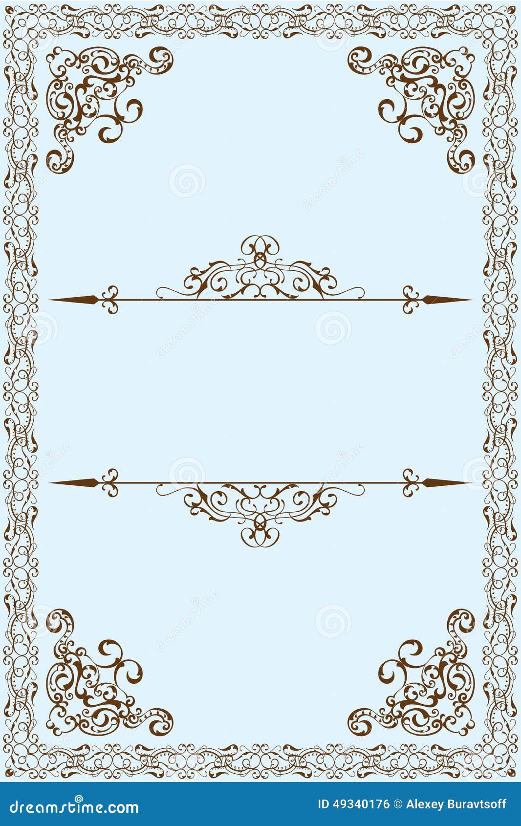 Red Victorian Frame Invitation Card Border Stock Photography ...