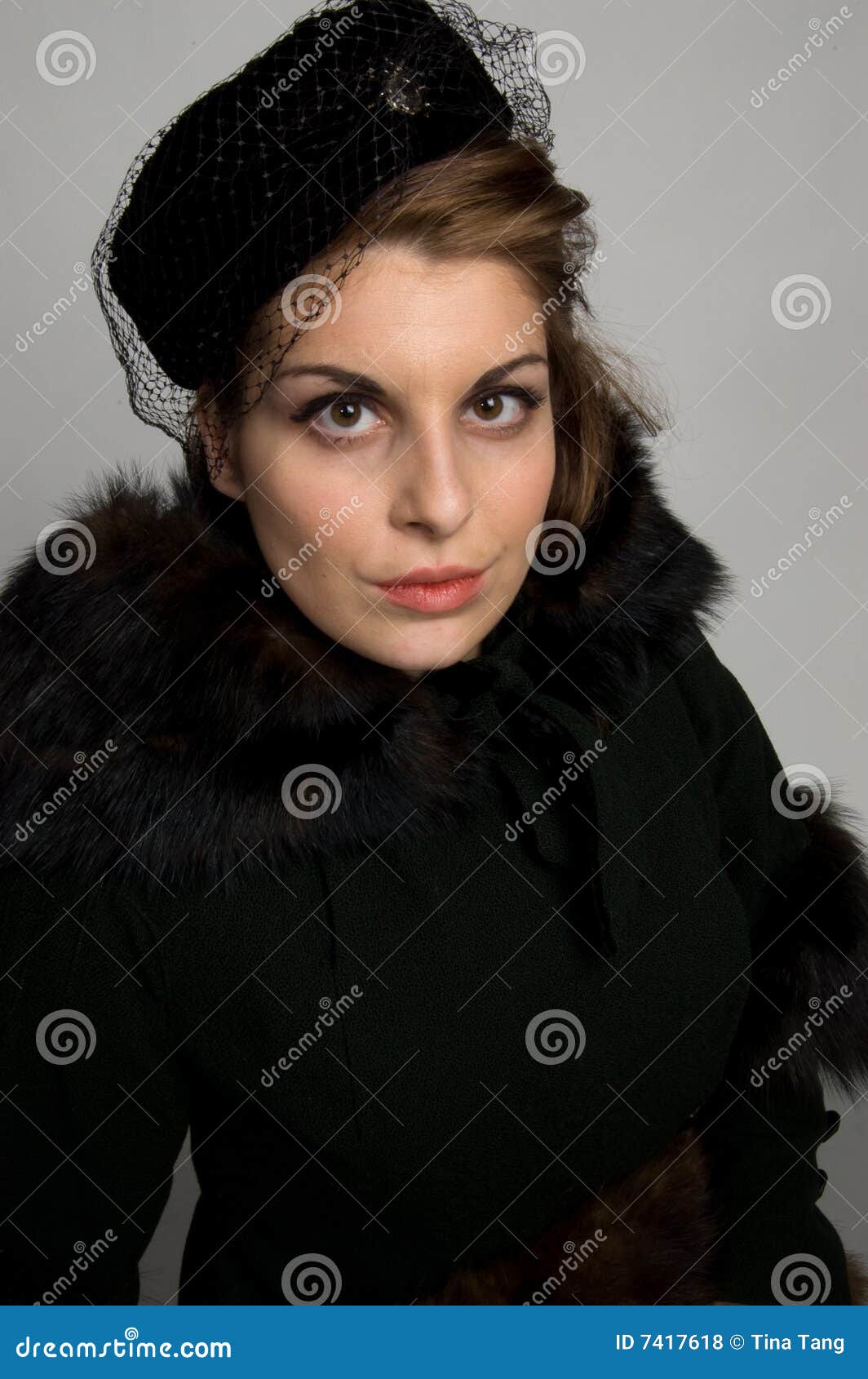 Victorian Fur Coat stock photo. Image of vogue, mood, white - 7417618