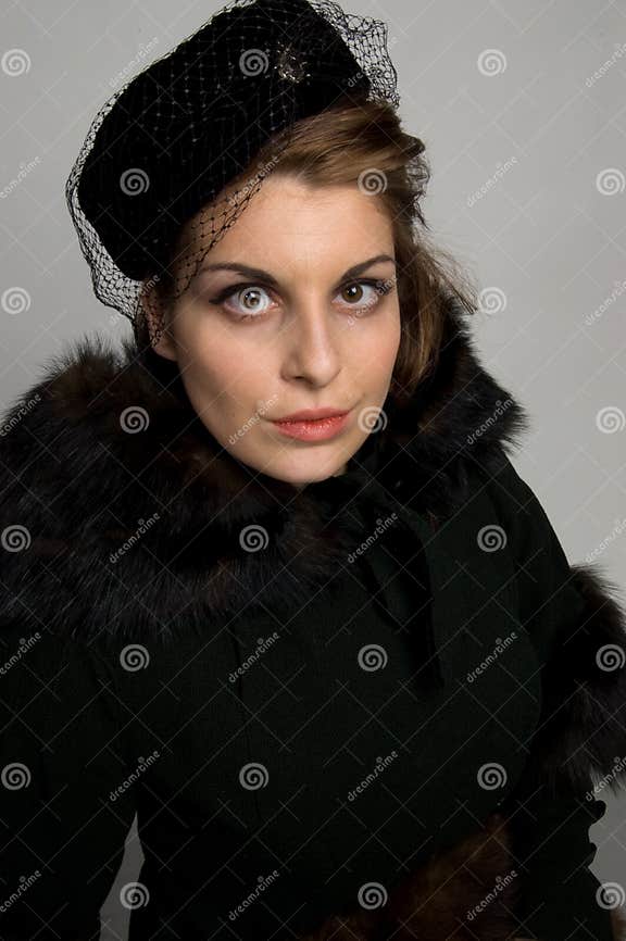 Victorian Fur Coat stock photo. Image of vogue, mood, white - 7417618