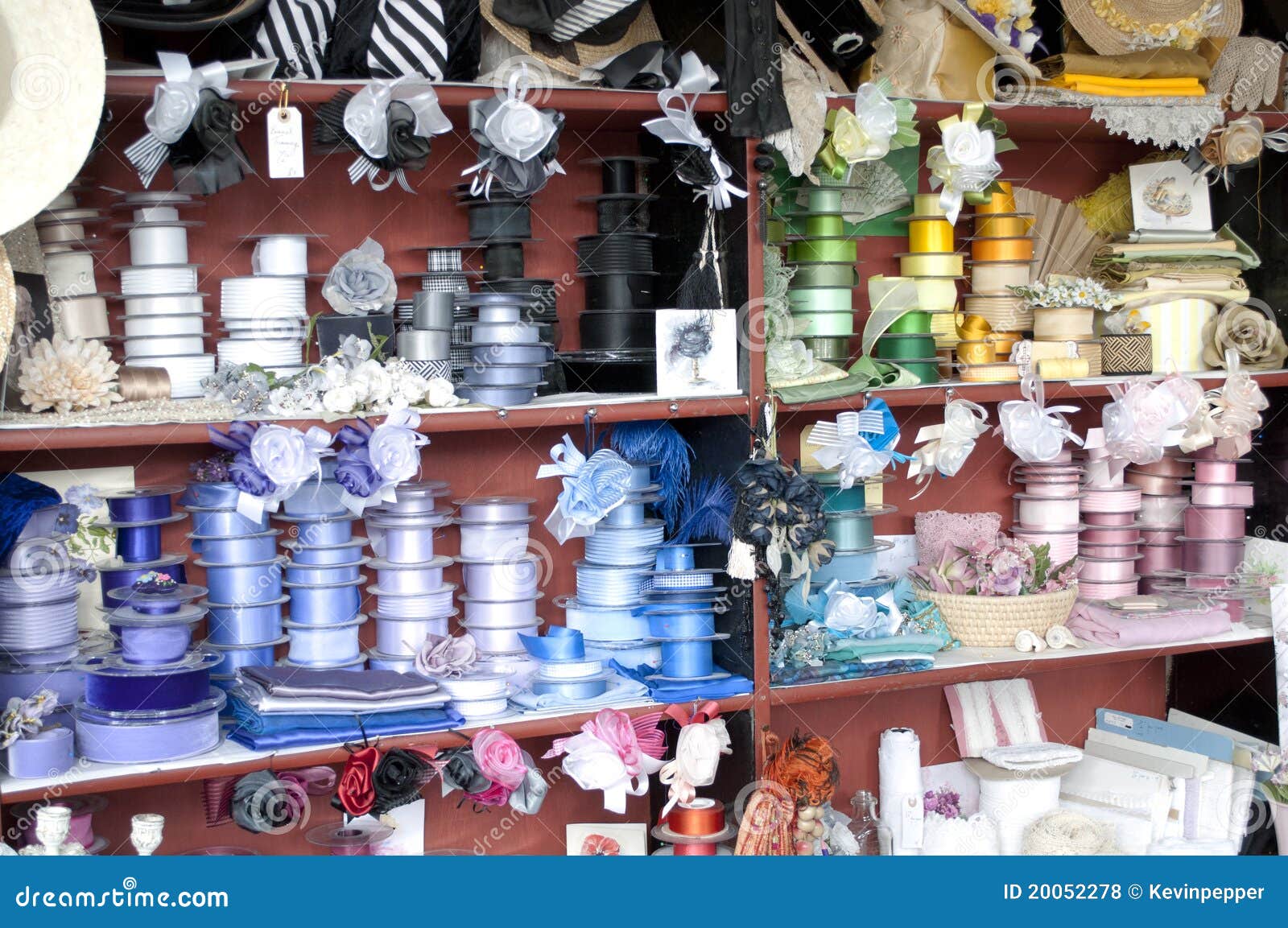 Victorian Haberdashery Ribbons Stock Photo - Image of place, purple ...