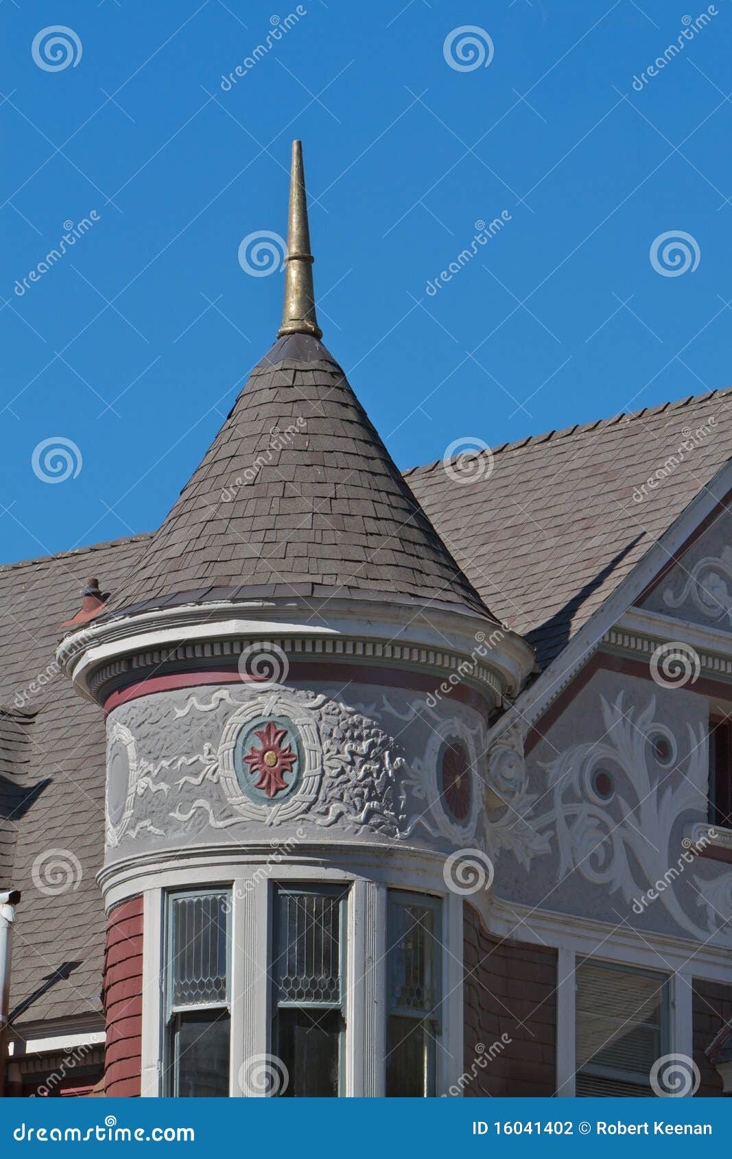 Victorian Home Tower stock photo. Image of blue, flourish - 16041402