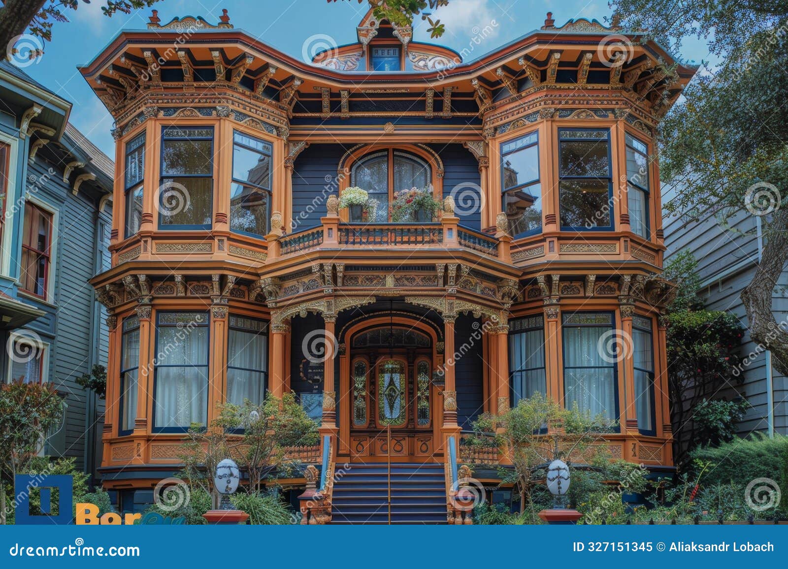 A Victorian House in the Woods. Victorian Architecture Stock Image ...