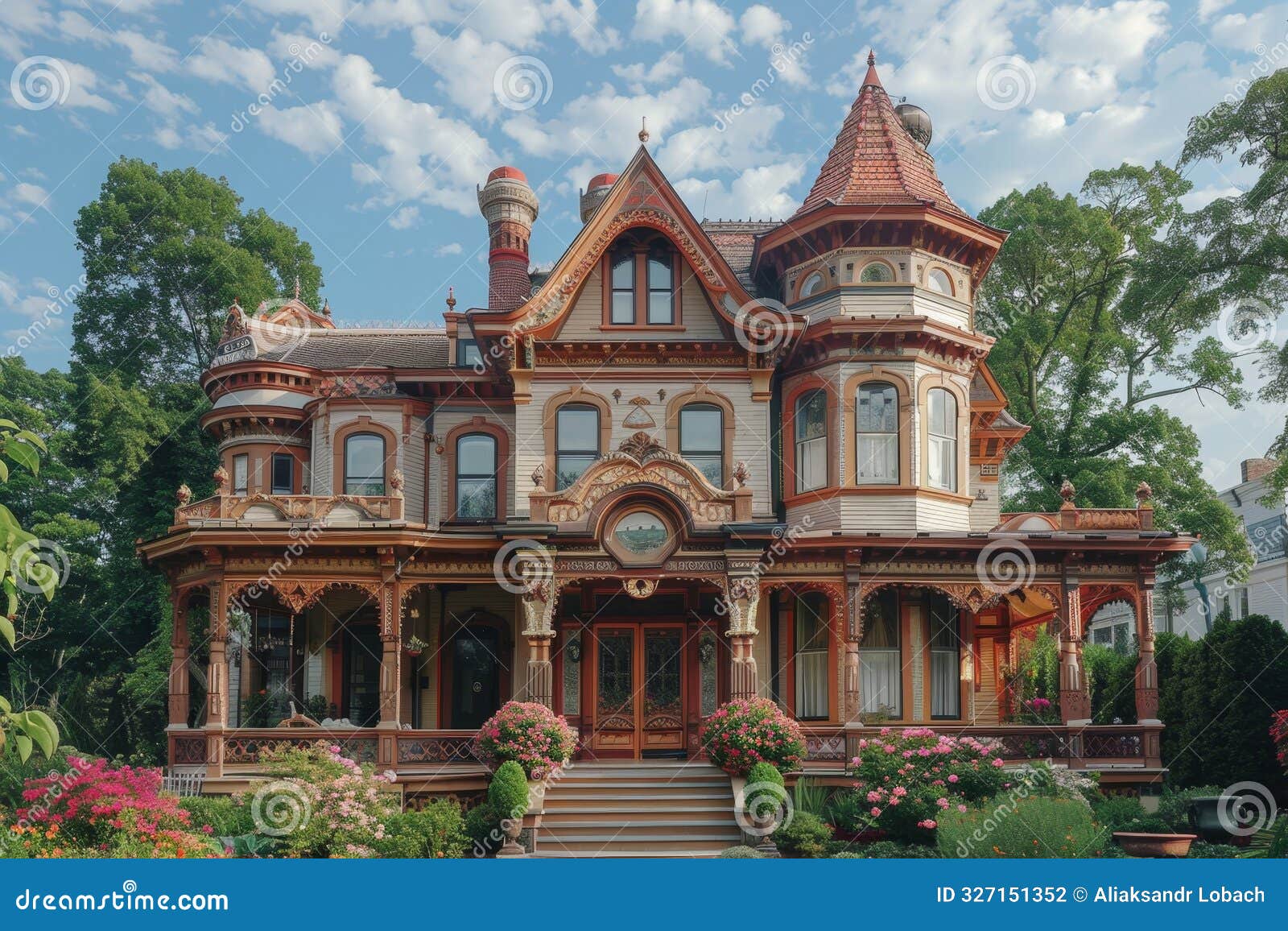 A Victorian House in the Woods. Victorian Architecture Stock Photo - Image of capital, central ...