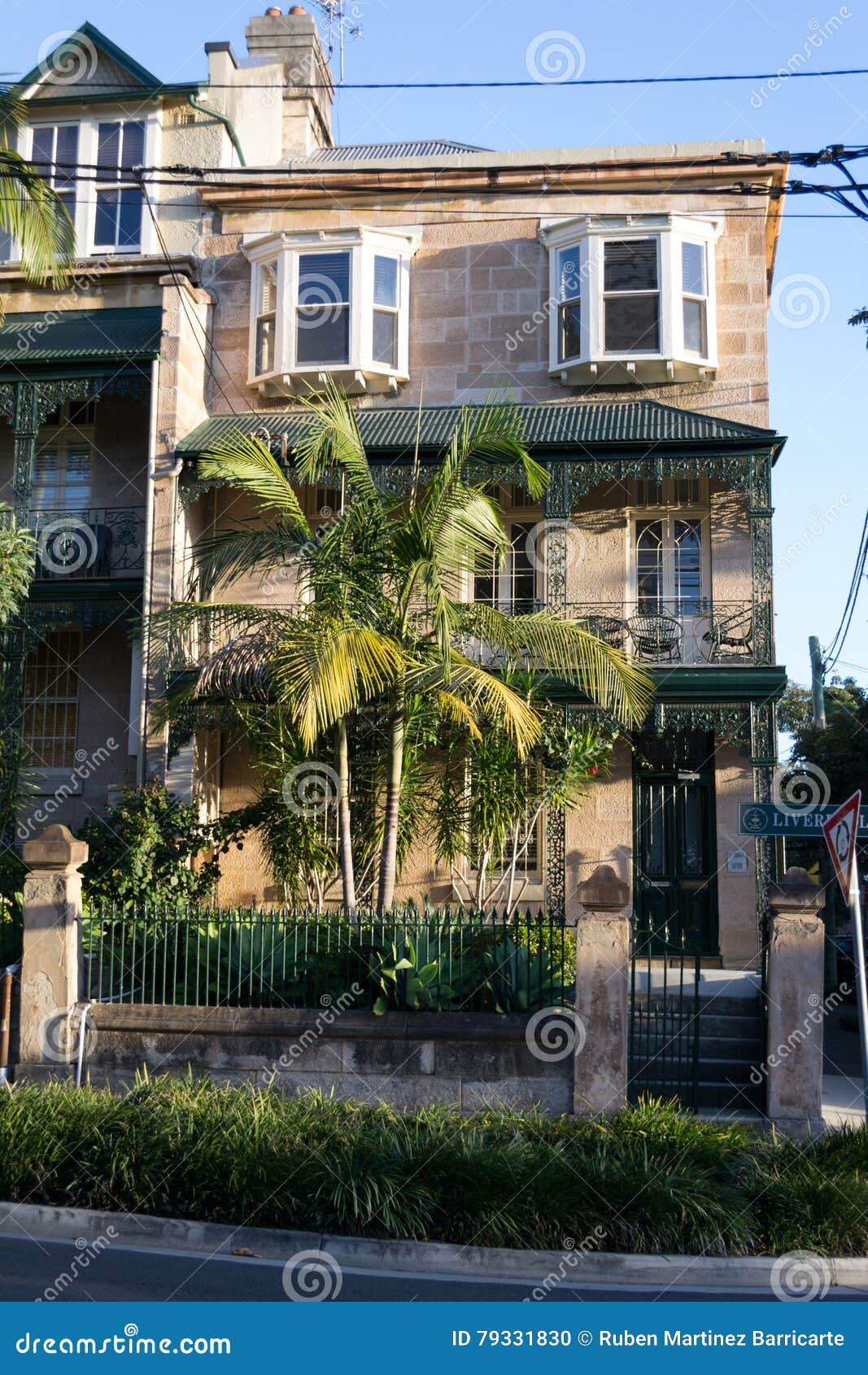 Victorian huse in Sydney stock photo. Image of fence - 79331830