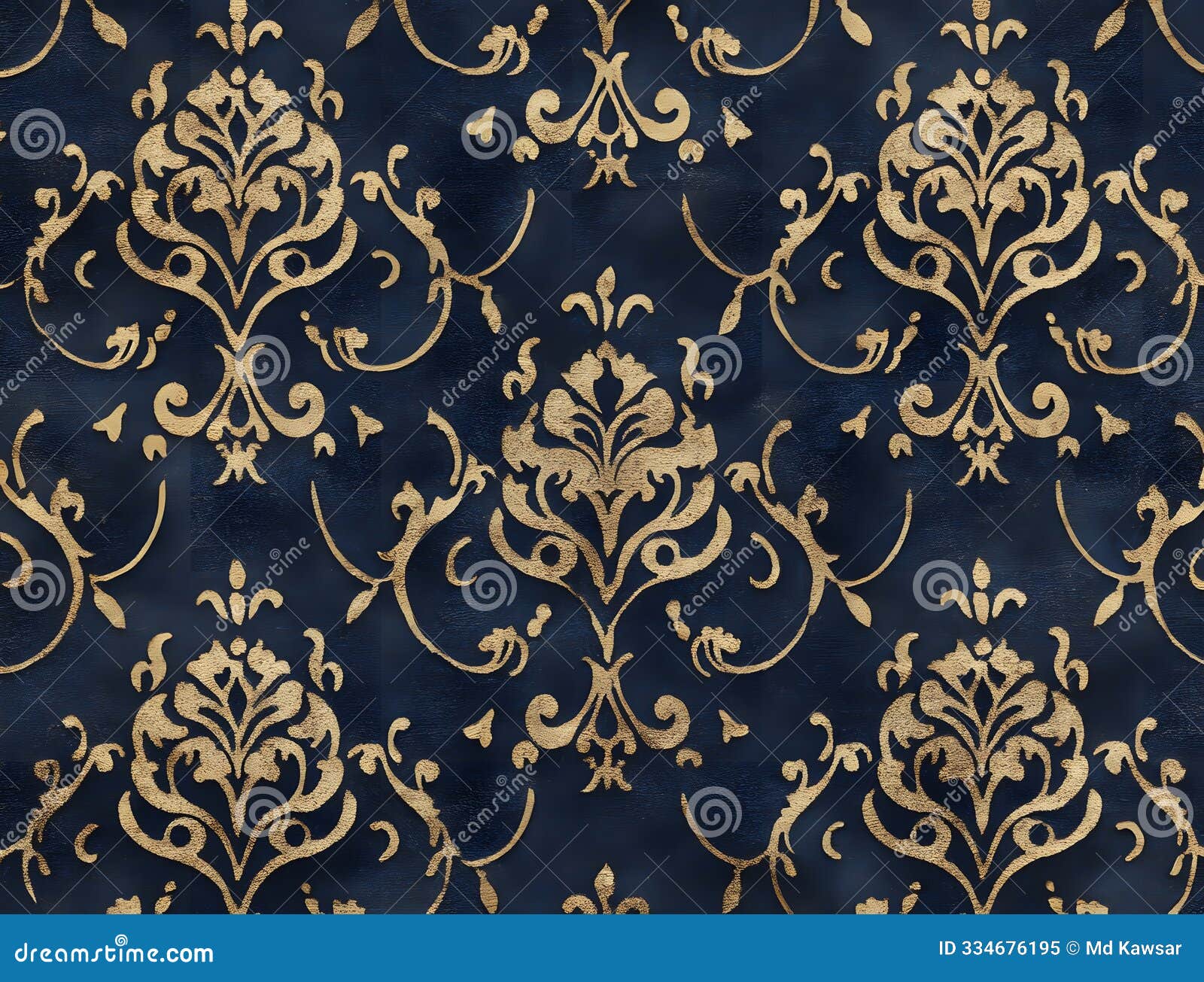 Victorian-Inspired Damask Pattern Wallpaper Stock Illustration ...