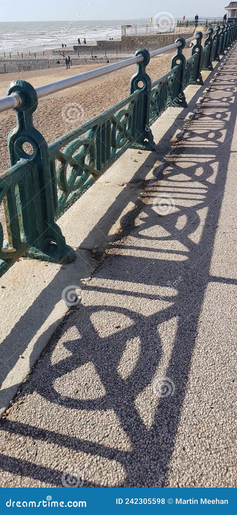 Victorian Iron Seafront Railings. Stock Photo - Image of pattern ...