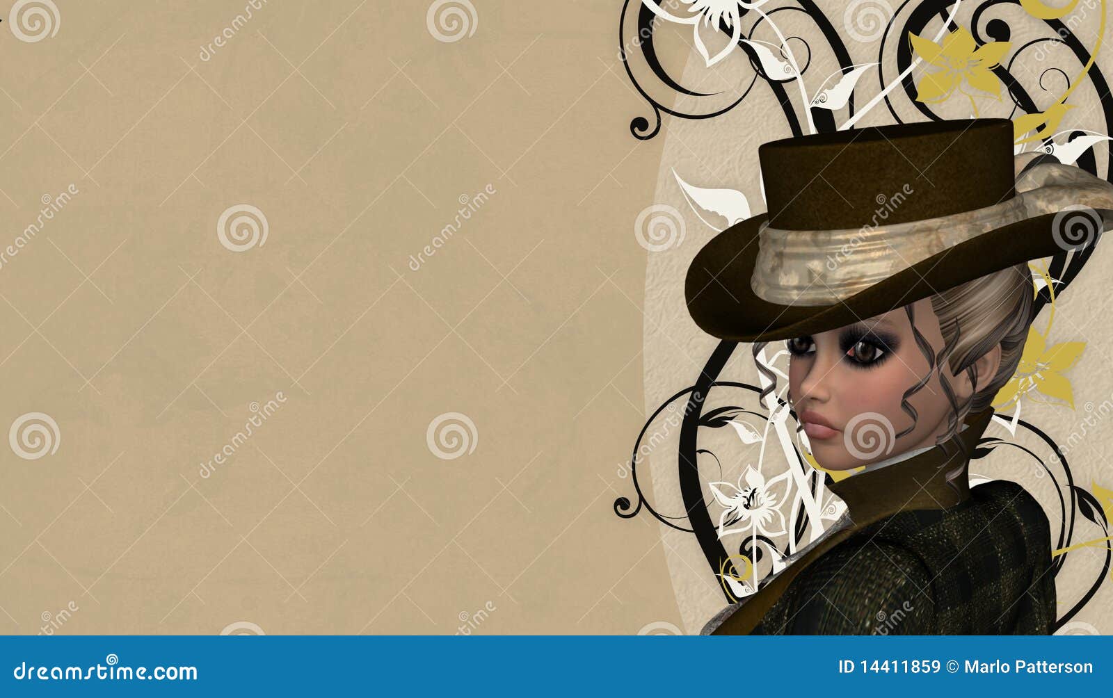 Victorian Lady Background Royalty-Free Stock Photo | CartoonDealer.com ...