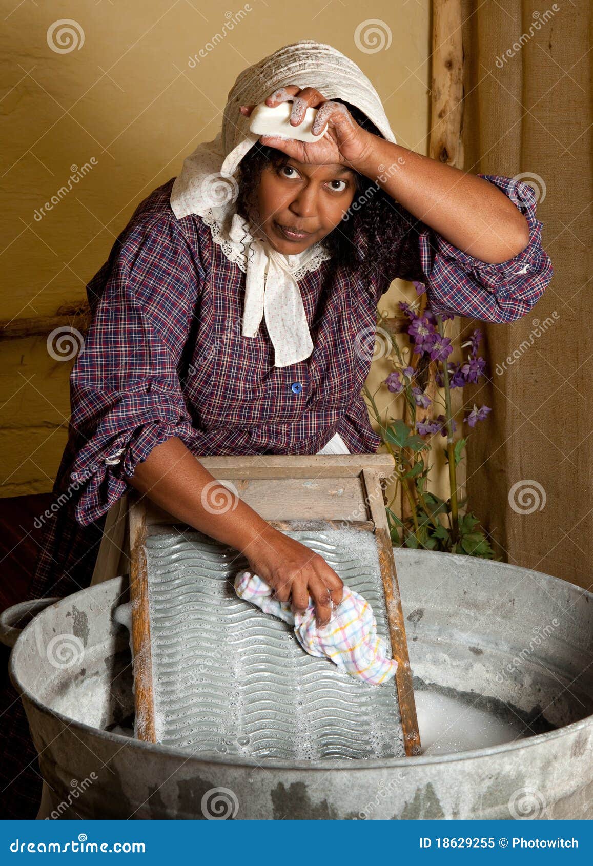 Victorian laundry chores stock image. Image of victorian - 18629255
