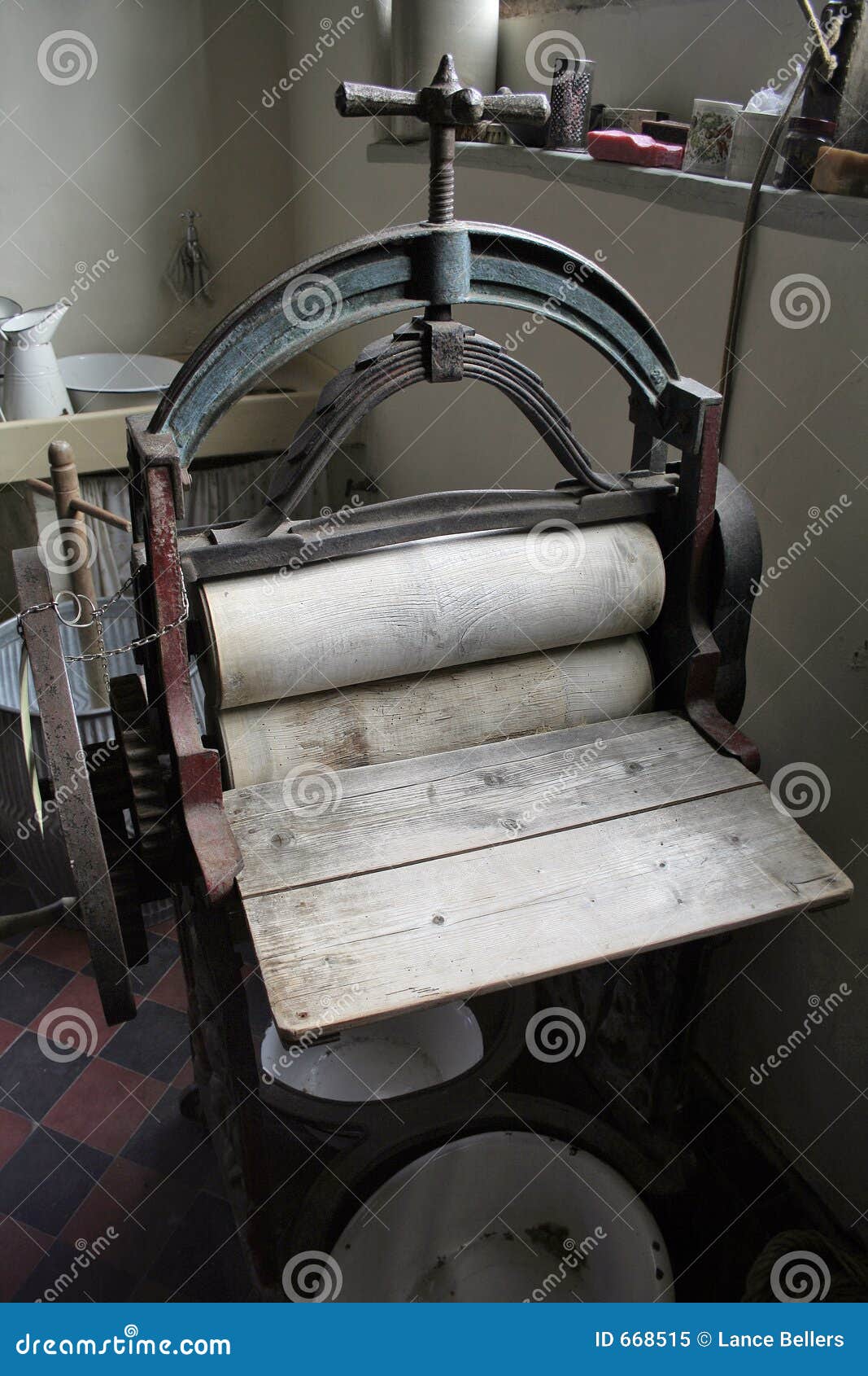 Victorian mangle stock image. Image of metal, clothes, mangle - 668515