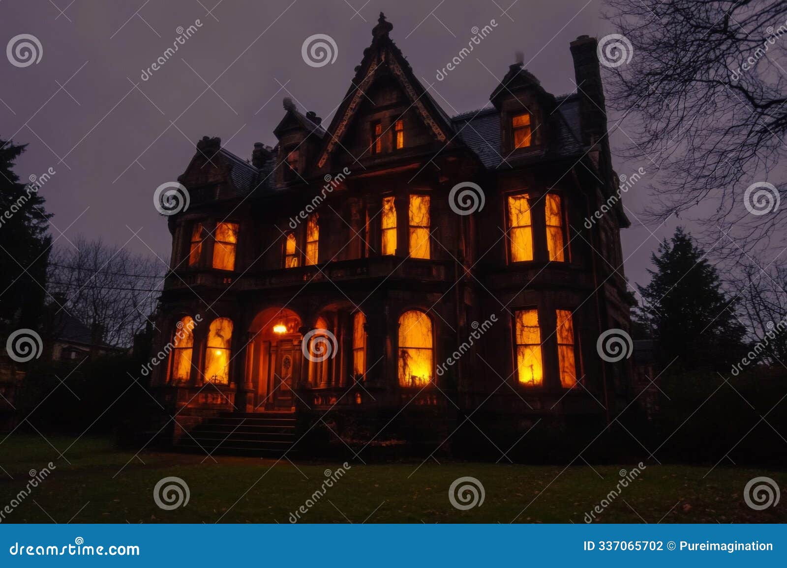 Victorian Mansion Vector Isolated On White Background | CartoonDealer ...