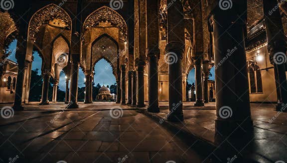 Victorian Mosque at Night Victorian Mosque at Stock Illustration ...