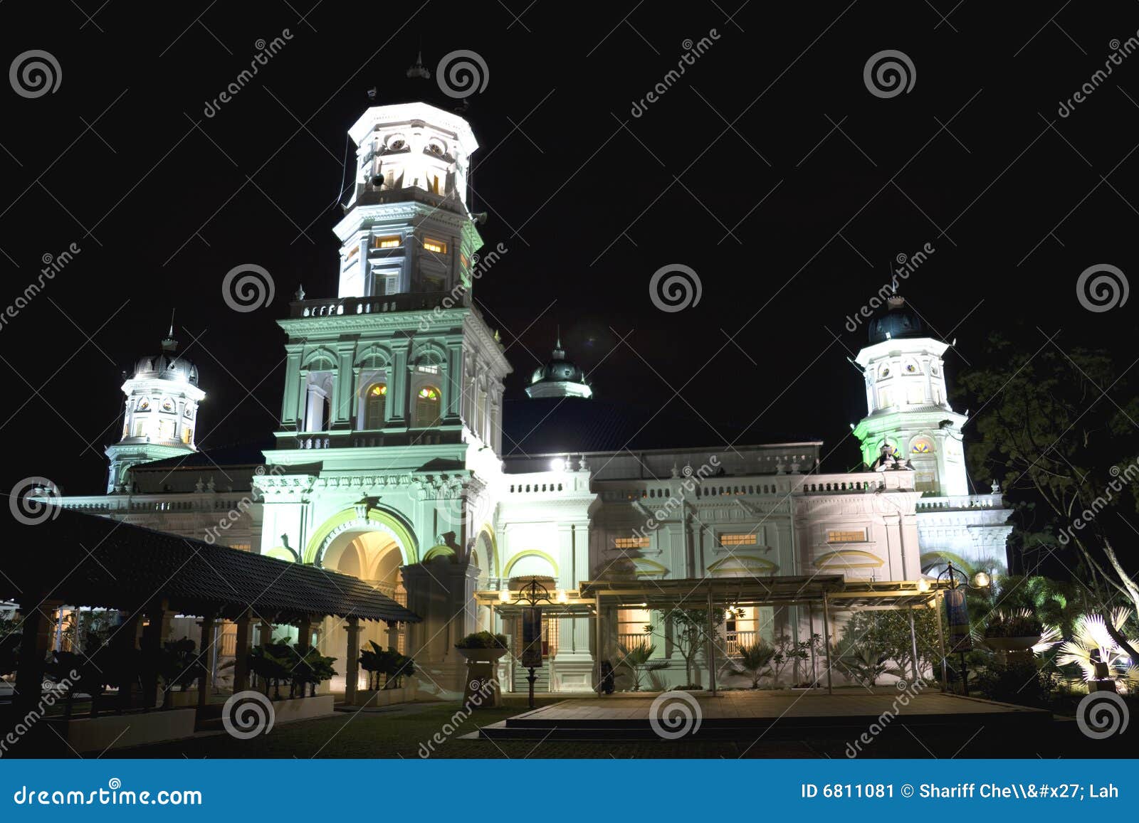 Victorian Mosque at Night stock image. Image of mosque - 6811081