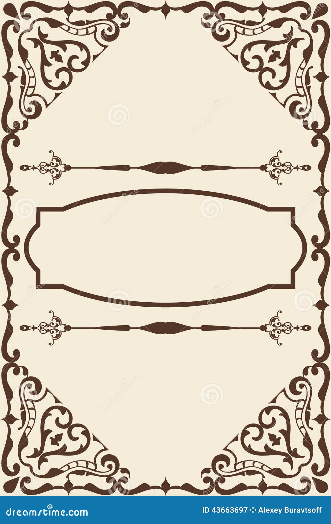 Victorian new page stock vector. Illustration of baroque - 43663697
