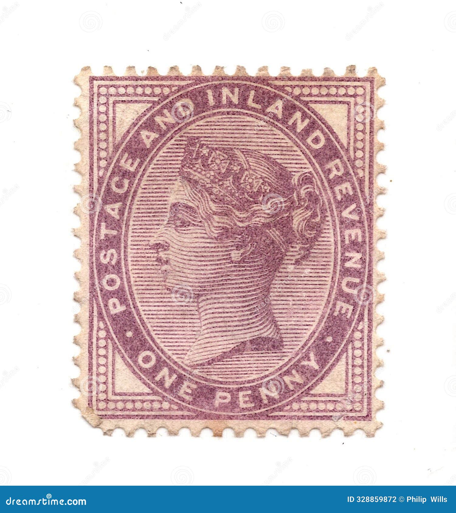 A Victorian Postage Stamp in Mint Condition on a White Background ...