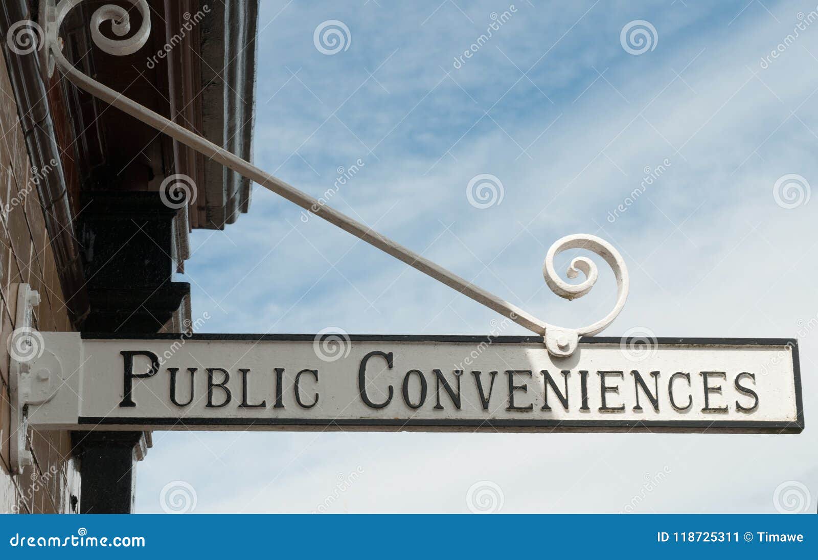 Public Conveniences Sign stock image. Image of town - 118725311