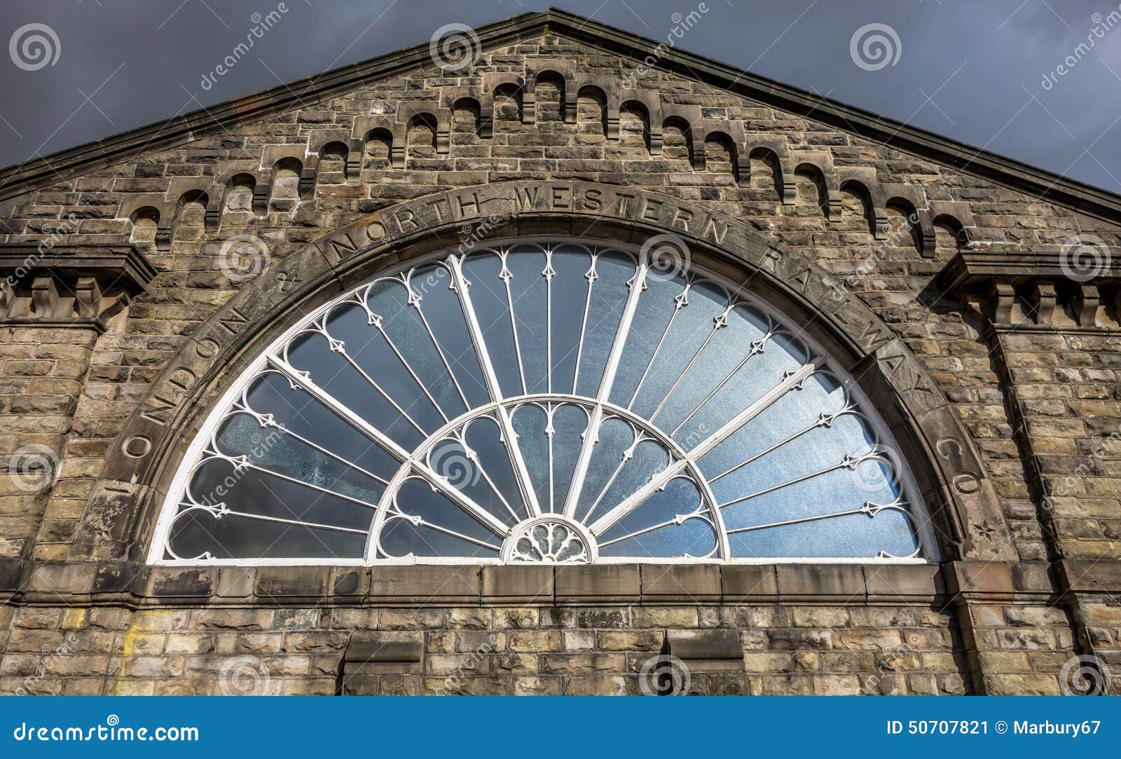 Victorian Railway Fan Window Stock Image - Image of glass, railway ...