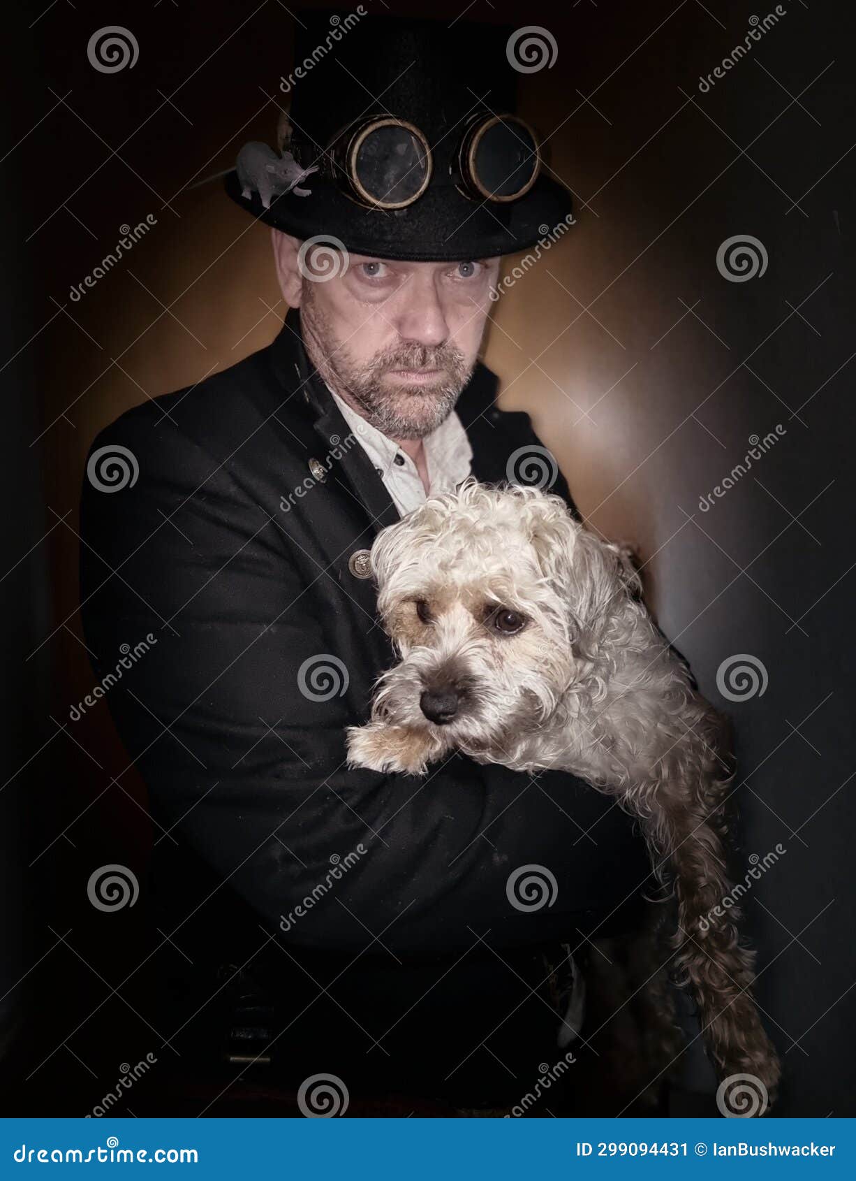 Victorian Ratcatcher with Terrier Devon Uk Editorial Photo - Image of ...