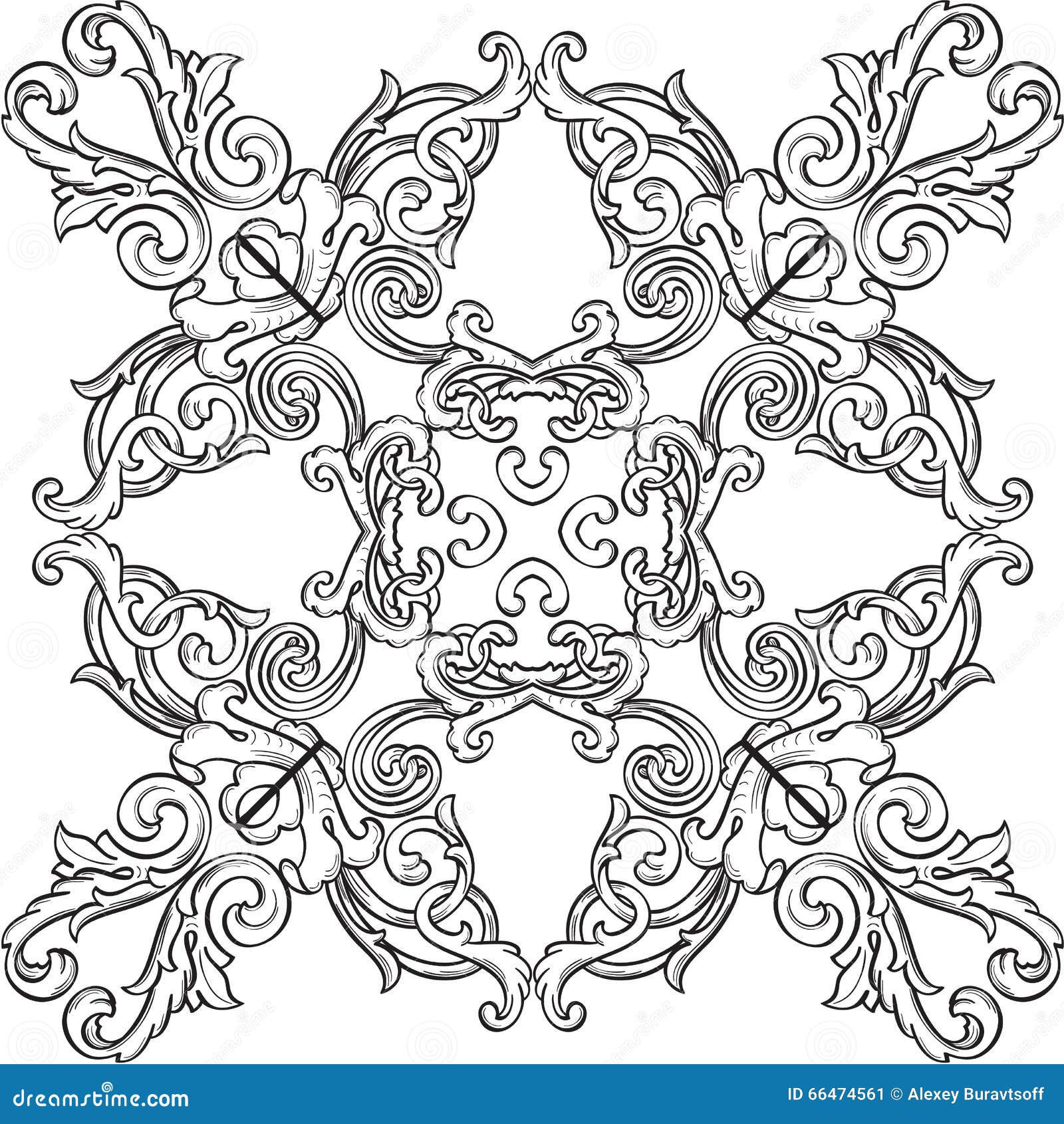 Victorian Real Ornate Art Rosette Stock Vector - Illustration of design ...