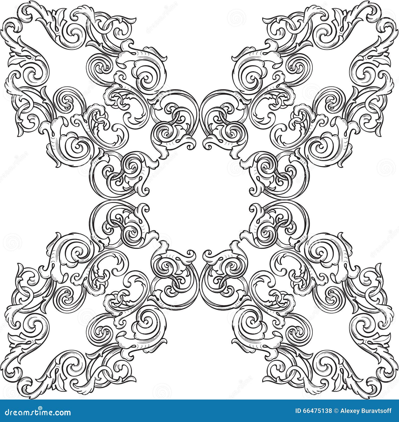 Victorian Real Ornate Rosette Stock Vector - Illustration of ornate ...