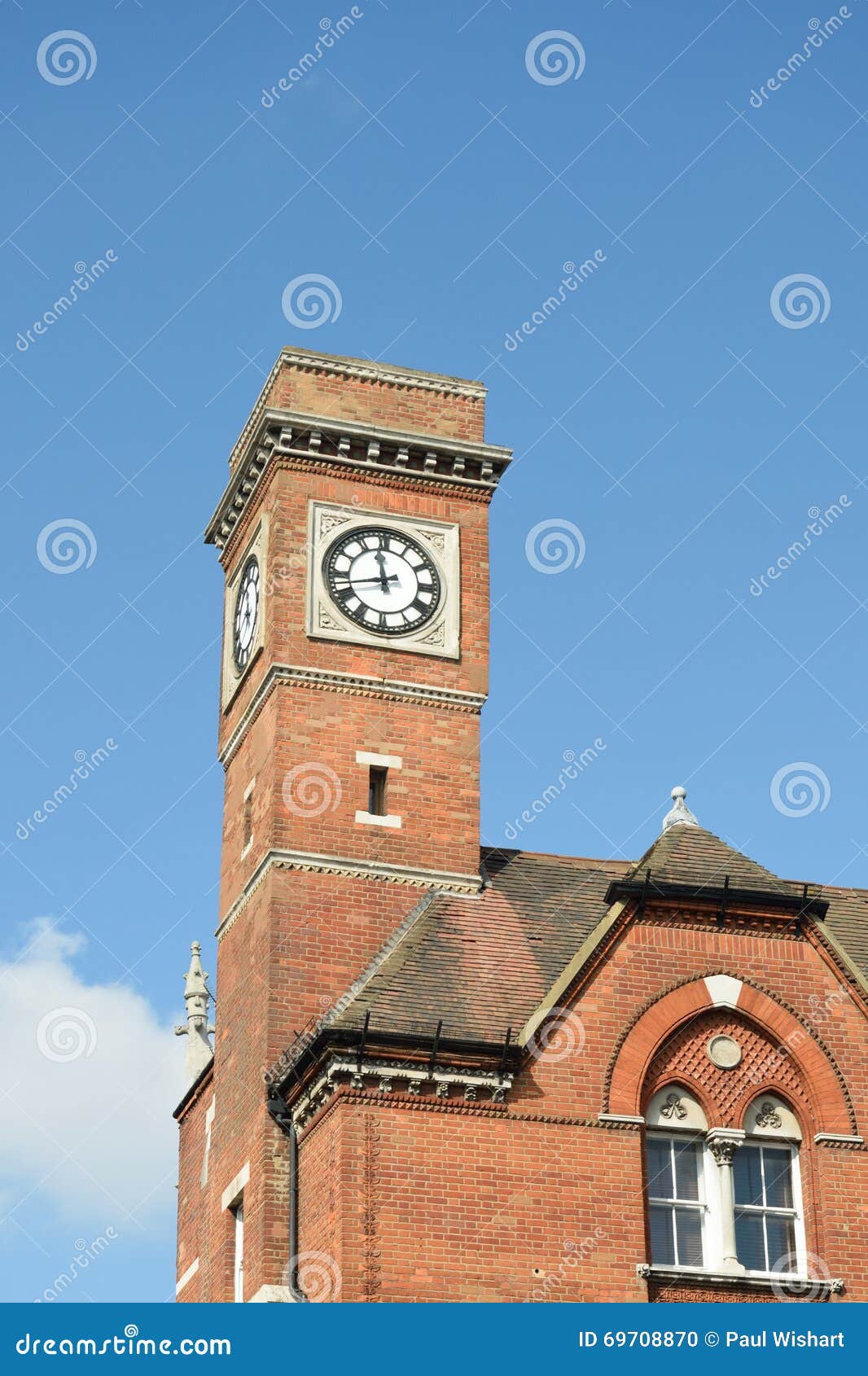 Red Brick Clock Tower Called Torre Monumental Former Torre De Los ...
