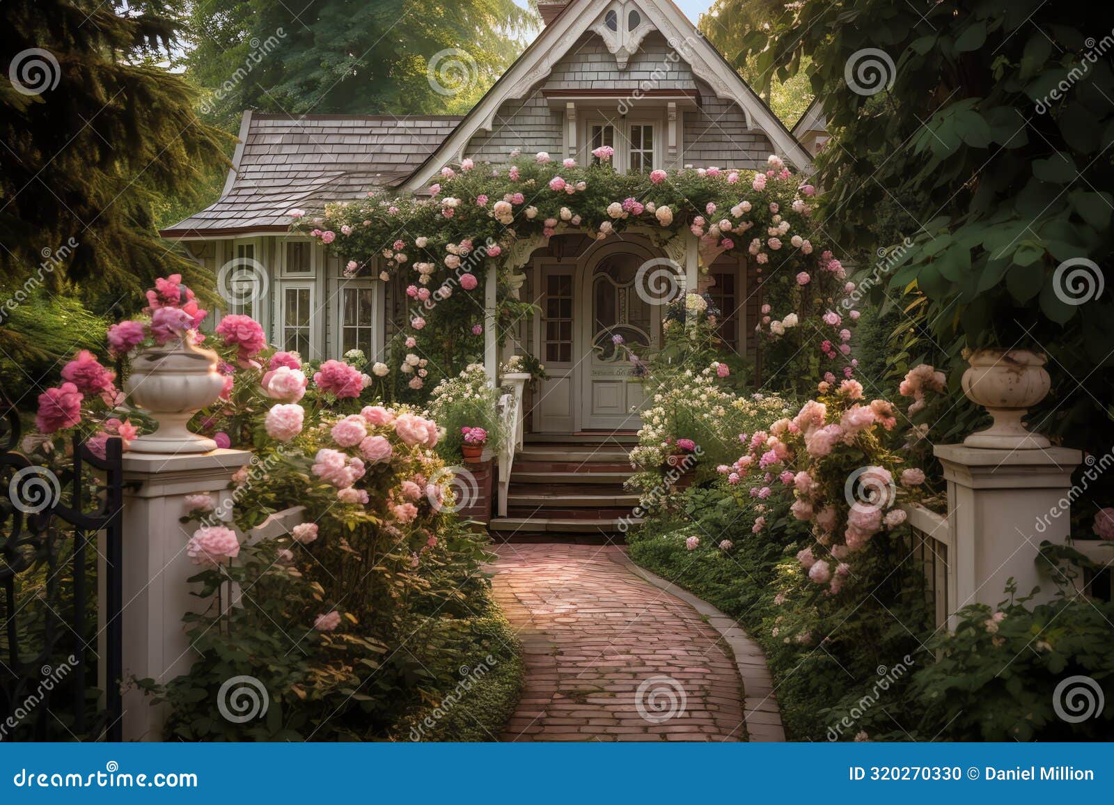 Victorian Royal Cottagecore Victorian Garden Stroll Stock Illustration ...