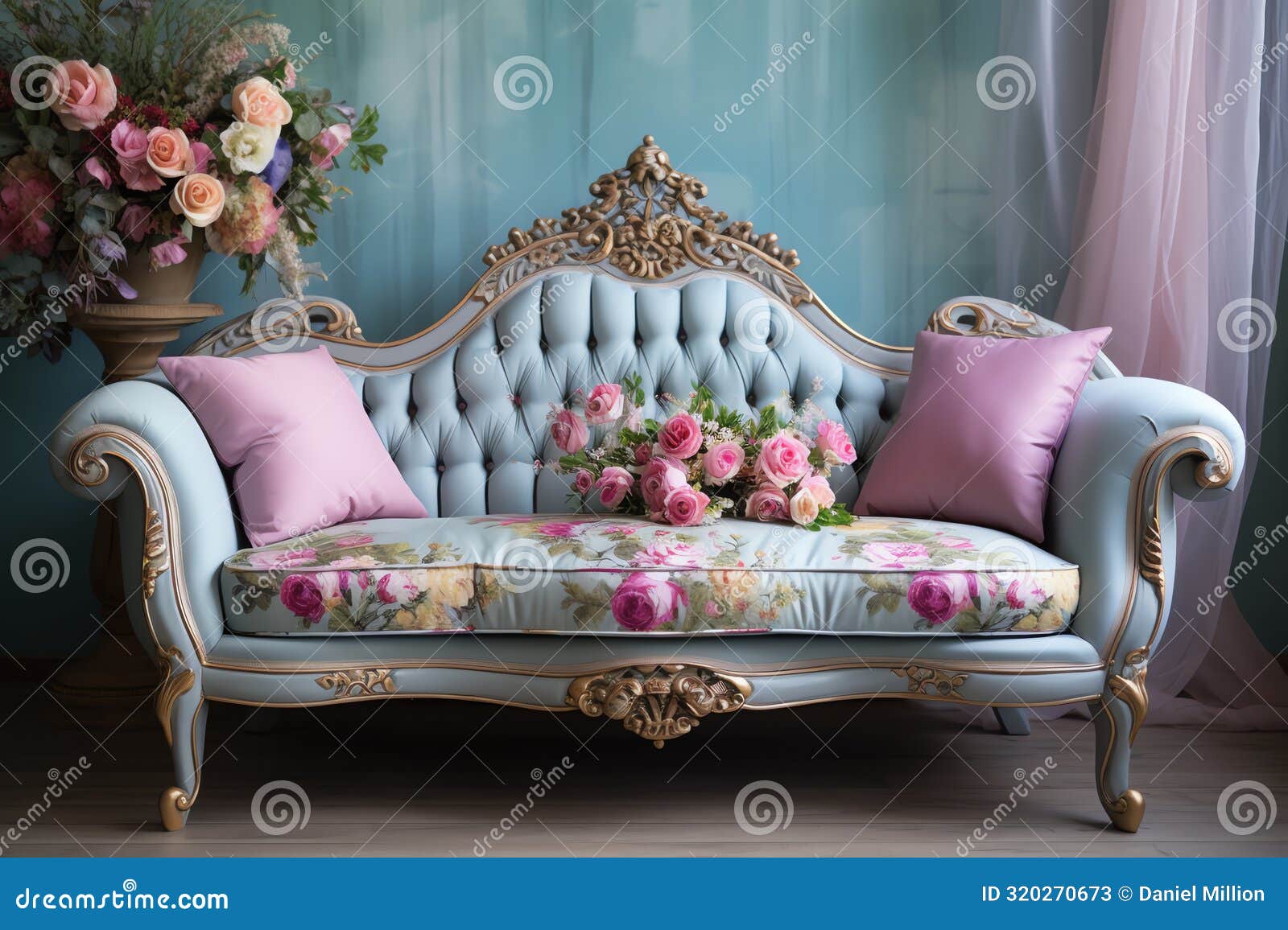 Victorian Royal Cottagecore Sofa Royalty-Free Stock Photo ...