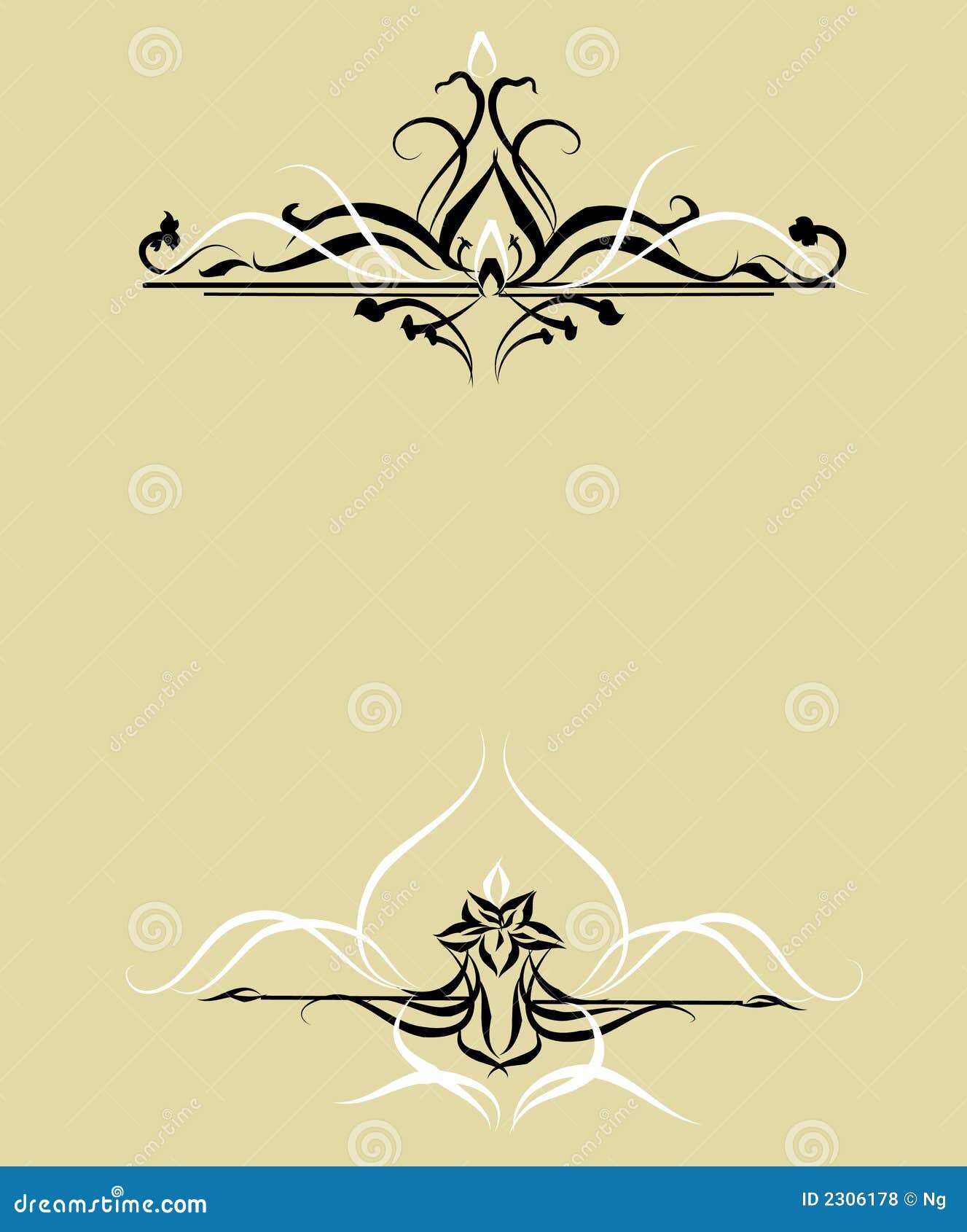 Victorian Scroll Art Frame Vector Illustration | CartoonDealer.com ...