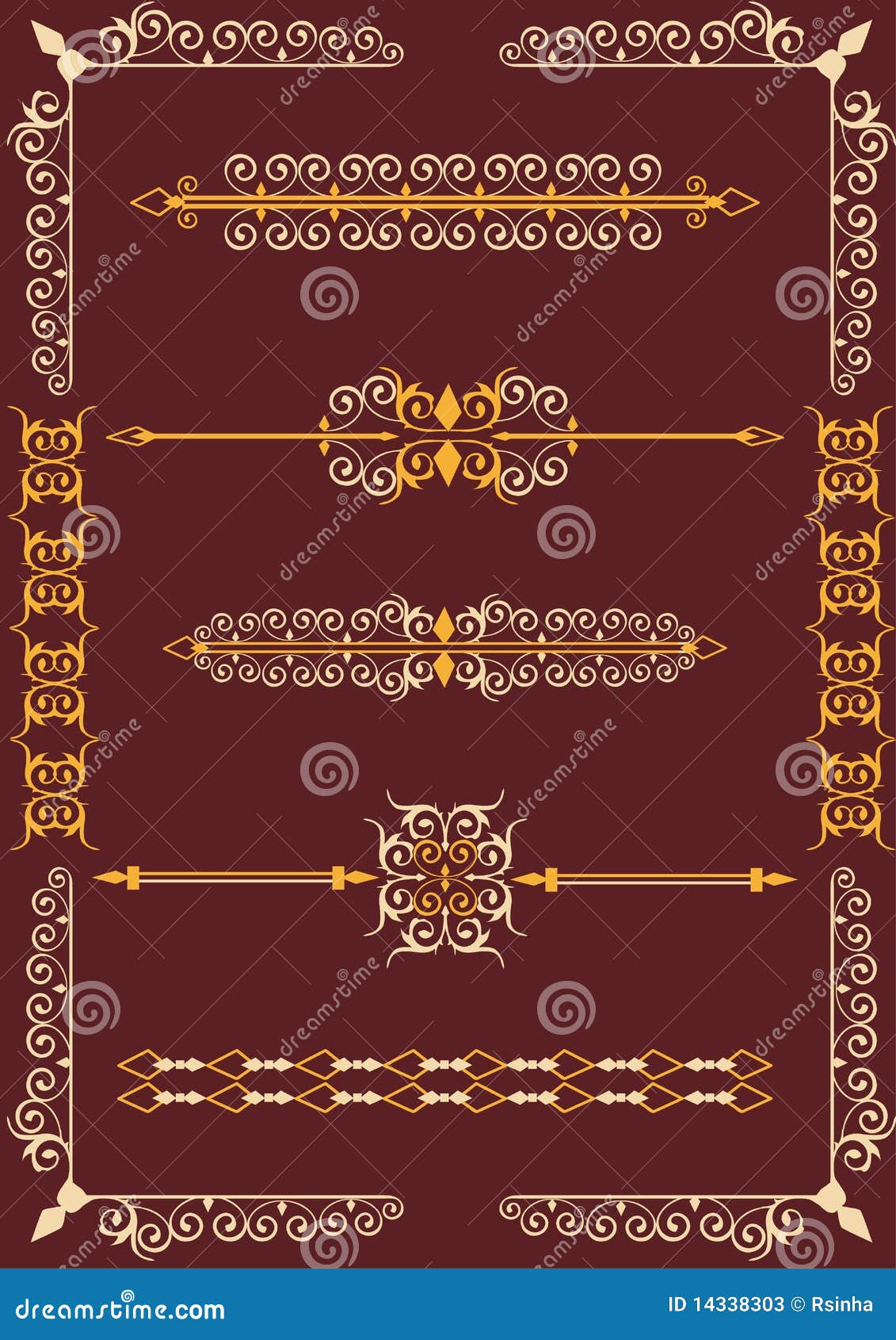 Victorian scrolls stock vector. Illustration of nature - 14338303