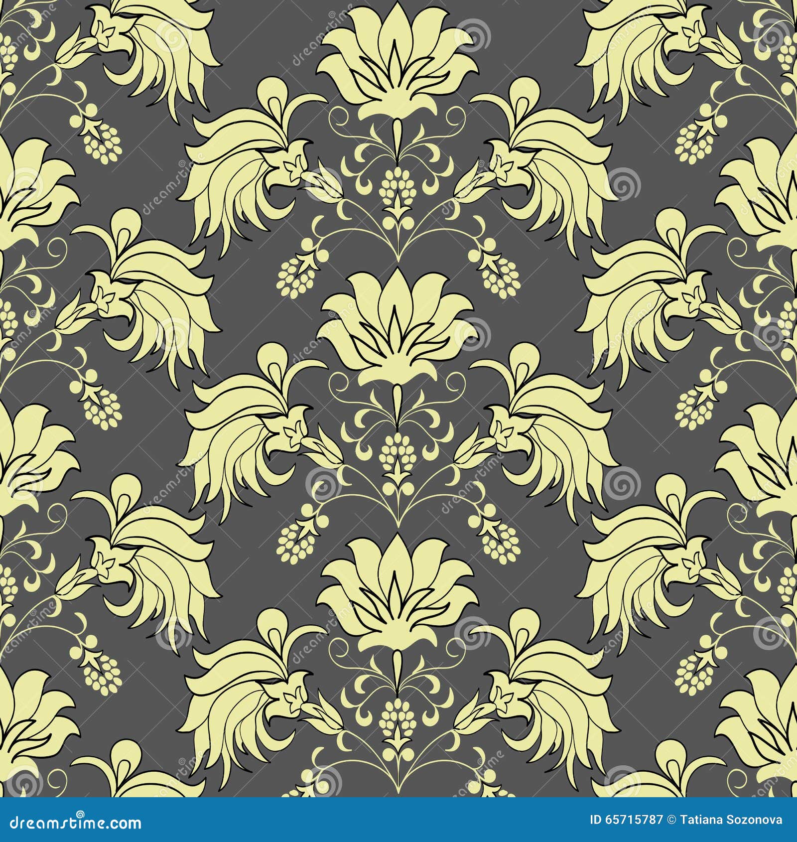 Victorian seamless pattern stock illustration. Illustration of effect ...