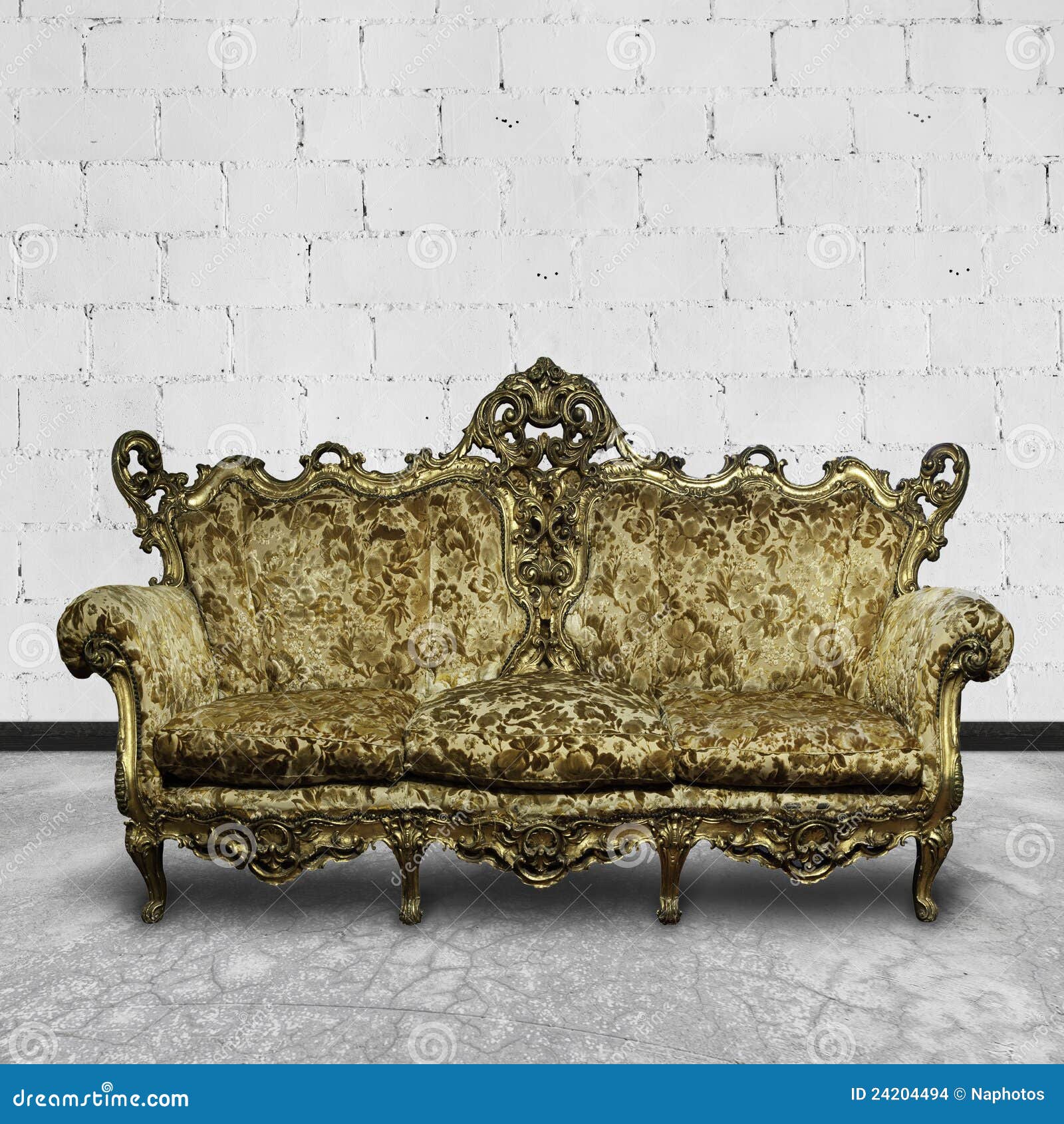 Victorian Sofa in White Room Stock Photo - Image of lighting, interior ...