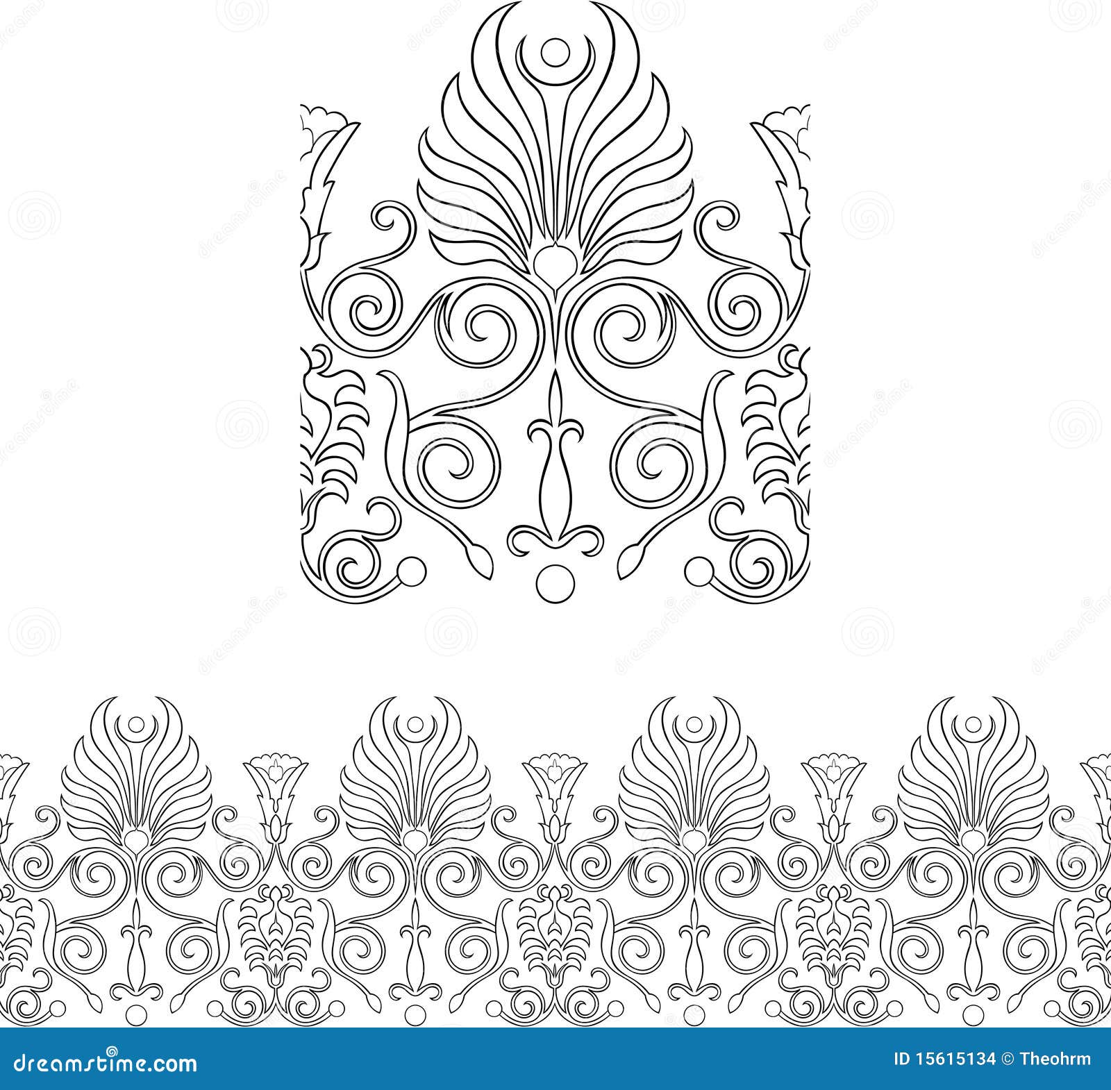Victorian Style Border stock vector. Illustration of frame - 15615134
