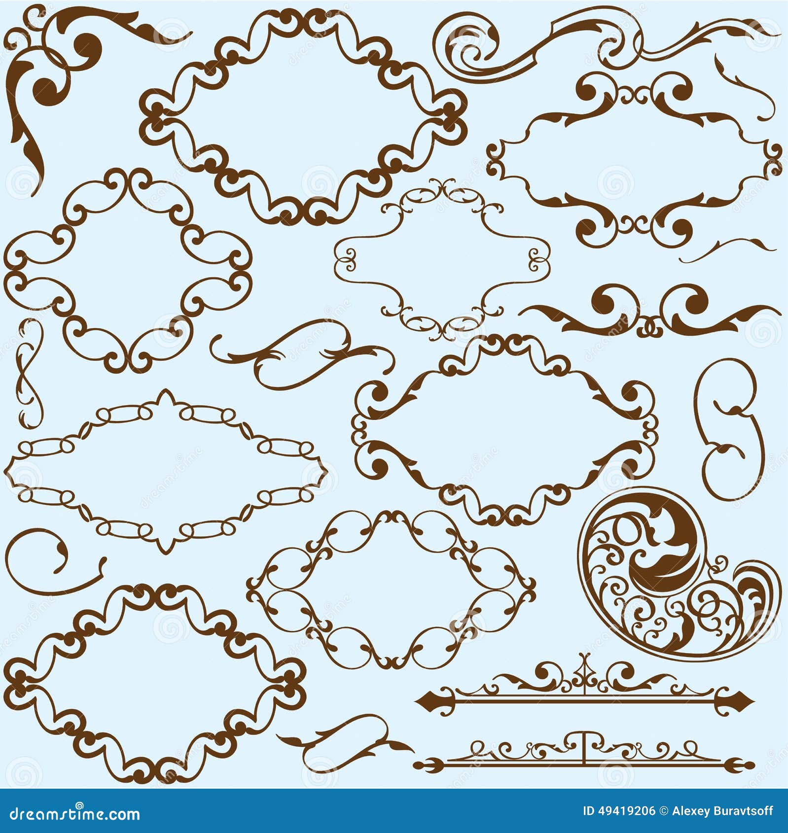Victorian style element stock vector. Illustration of page - 49419206