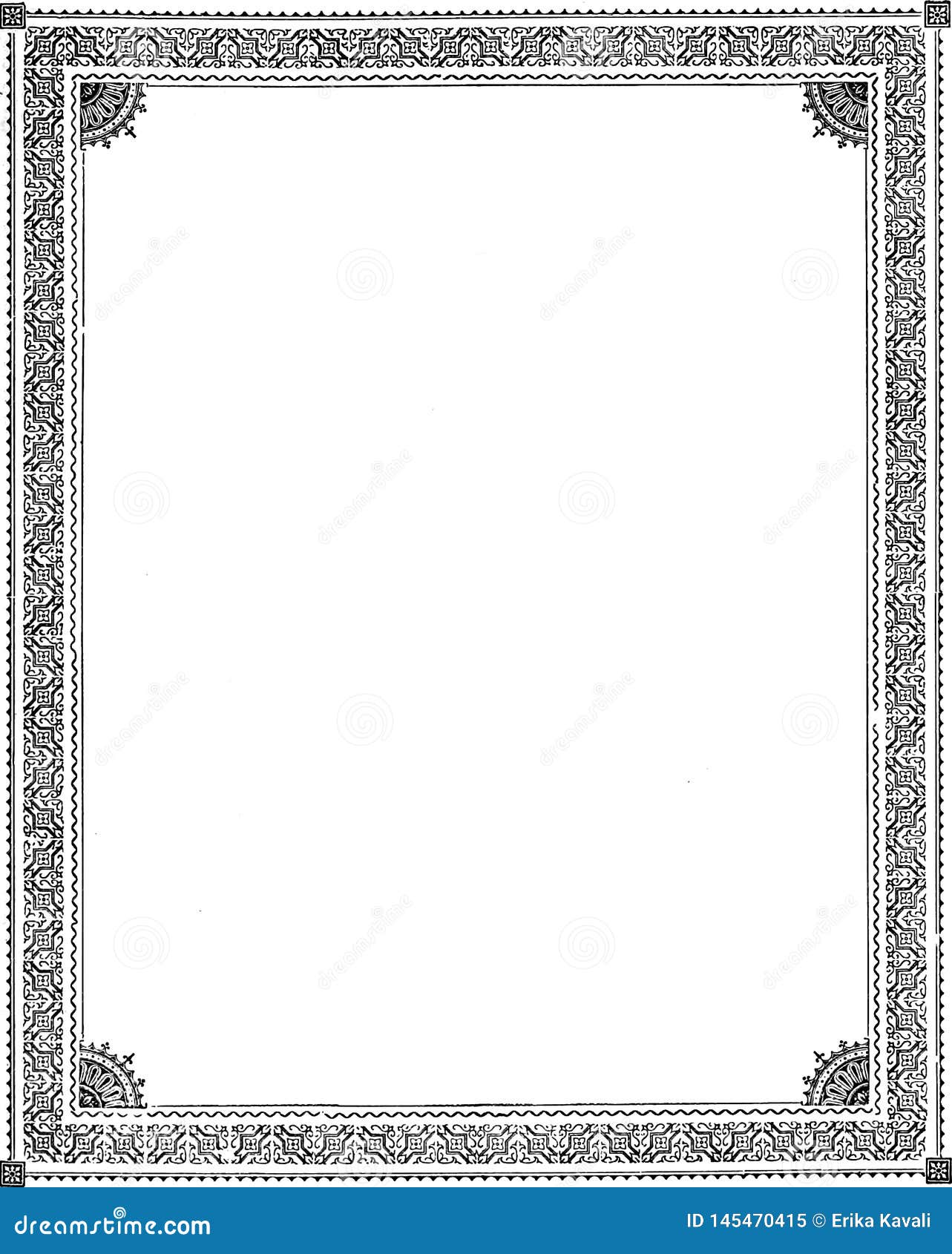 Sea Style Frames Set - Square, Round And Oval Frames Collection ...